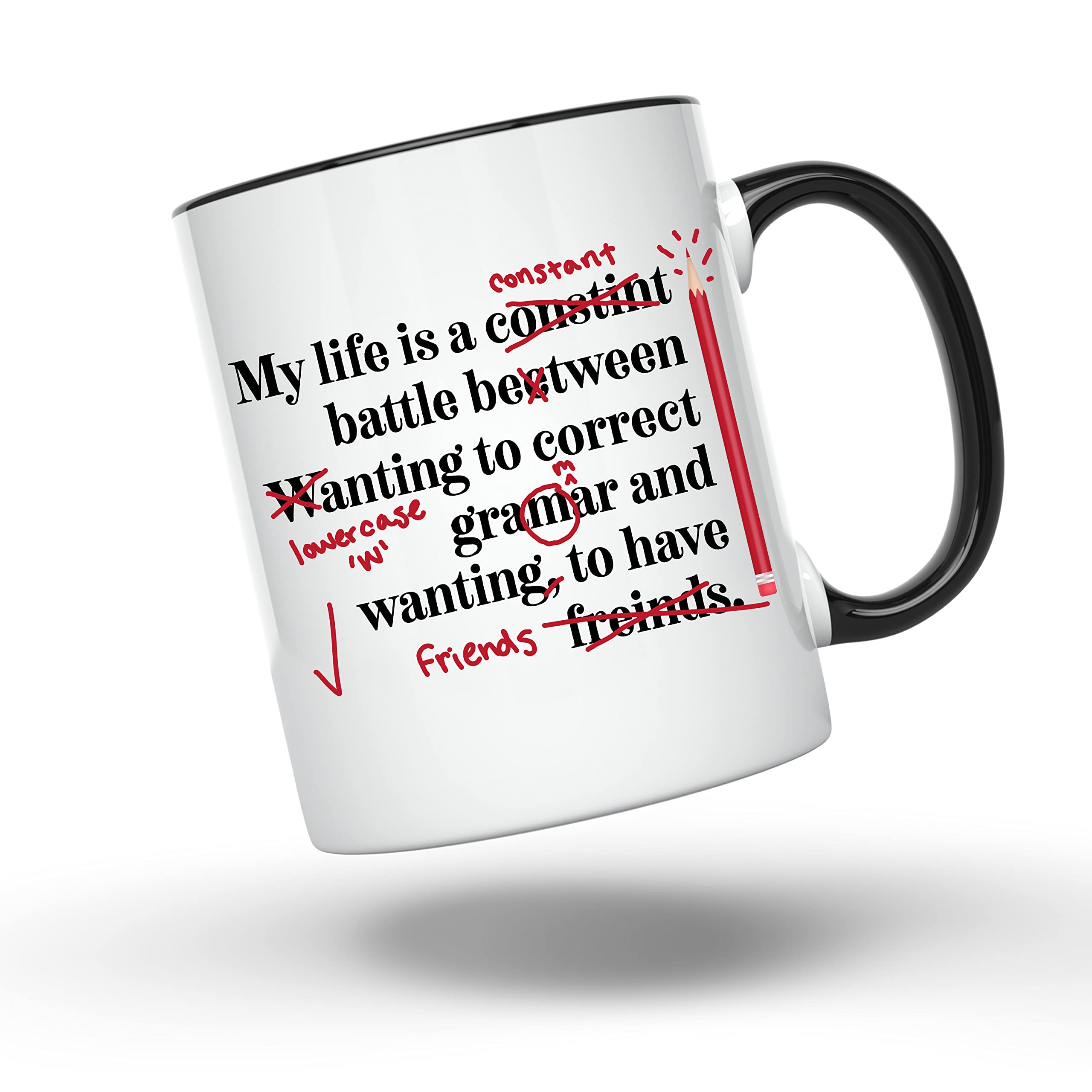 Amazon.com | Bliss Monkey Co. Grammar Coffee Mug - Funny Grammar ...