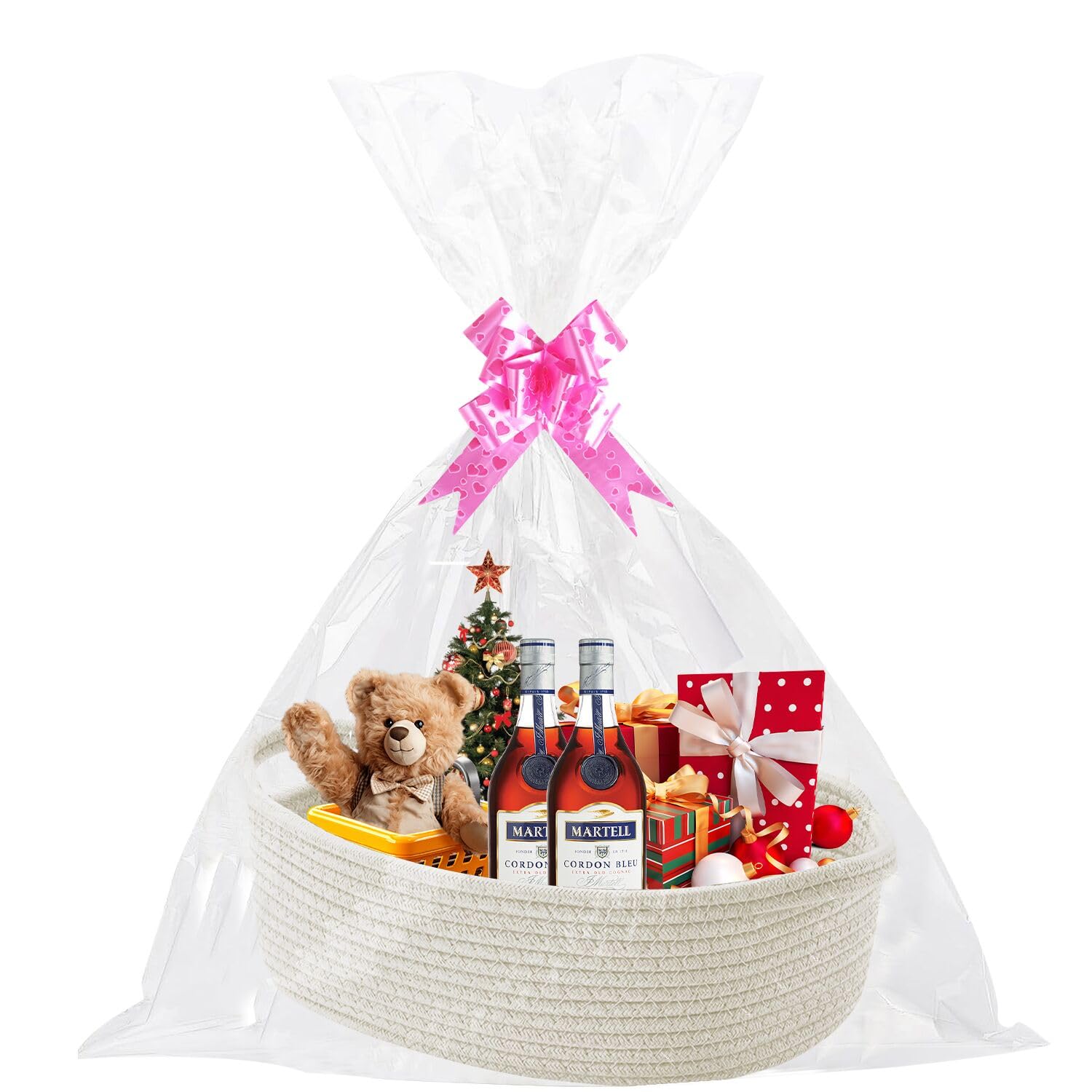 Abnaok Hamper Baskets for Gifts Empty Gift Basket Hamper Kit, Hamper ...