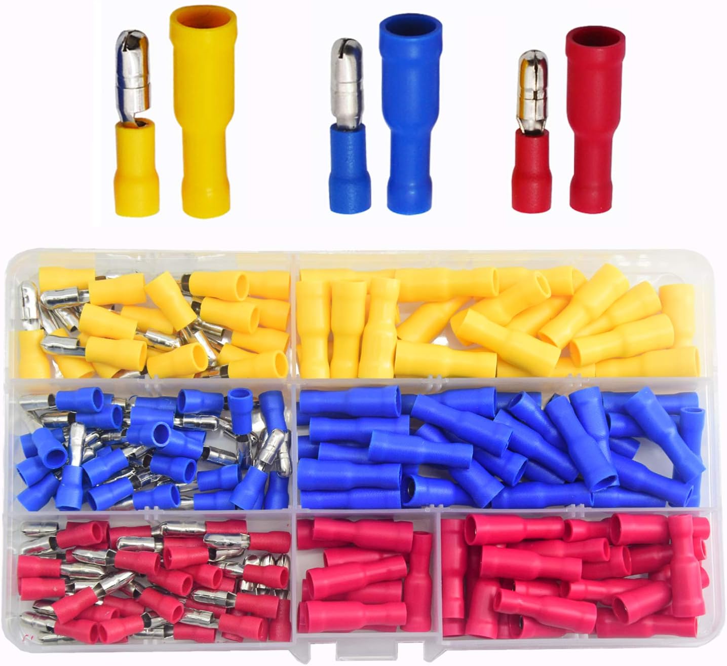 CEEYSEE 160Pcs Insulated Male/Female Bullet Connector Quick Splice Wire ...