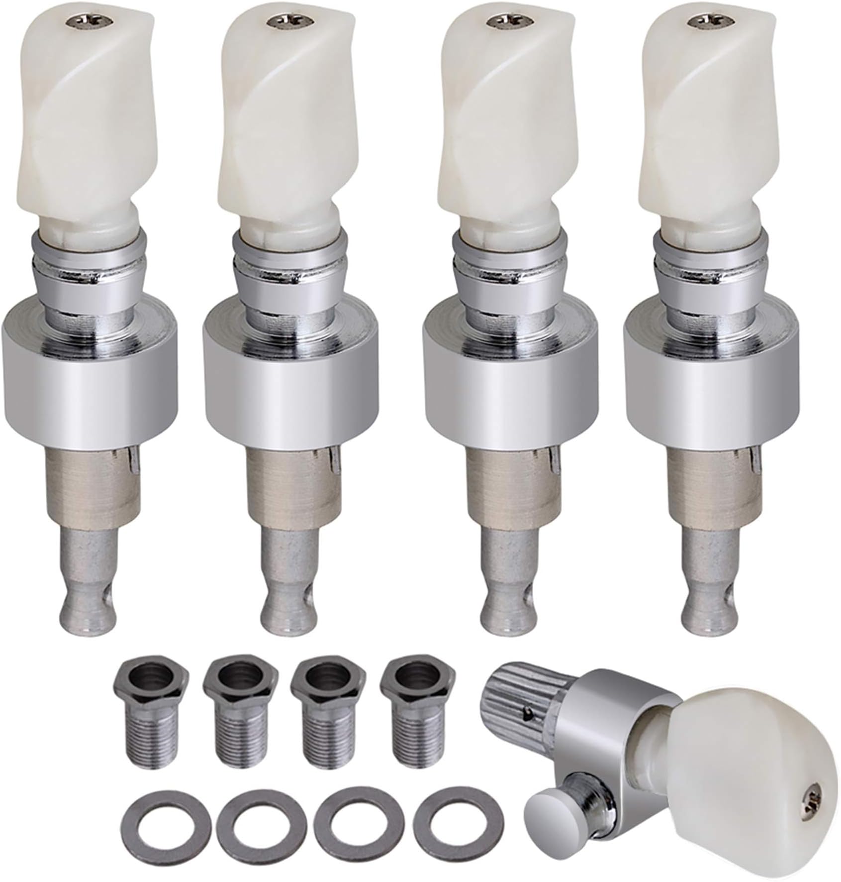 Amazon.com: Yibuy 5 String Banjo Machine Heads Tuning Pegs w/Pearl ...