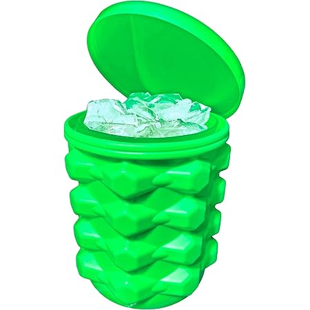 Amazon.com: The Ultimate Ice Cube Maker Silicone Bucket with Lid Makes ...