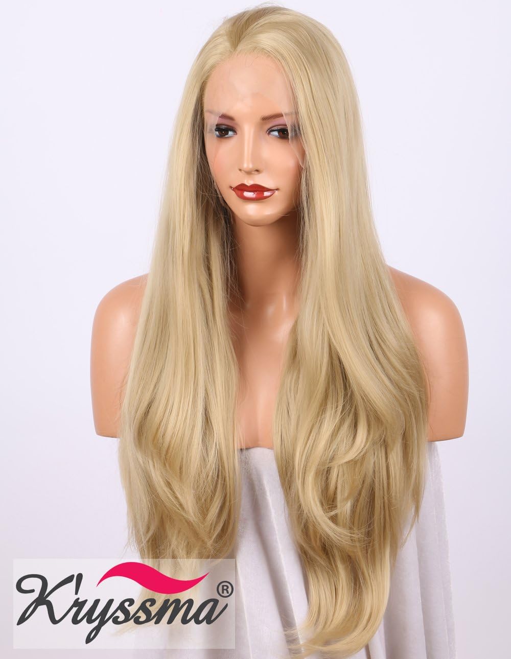 K’ryssma Realistic Wigs for Women Natural Wavy Blonde Synthetic Hair ...