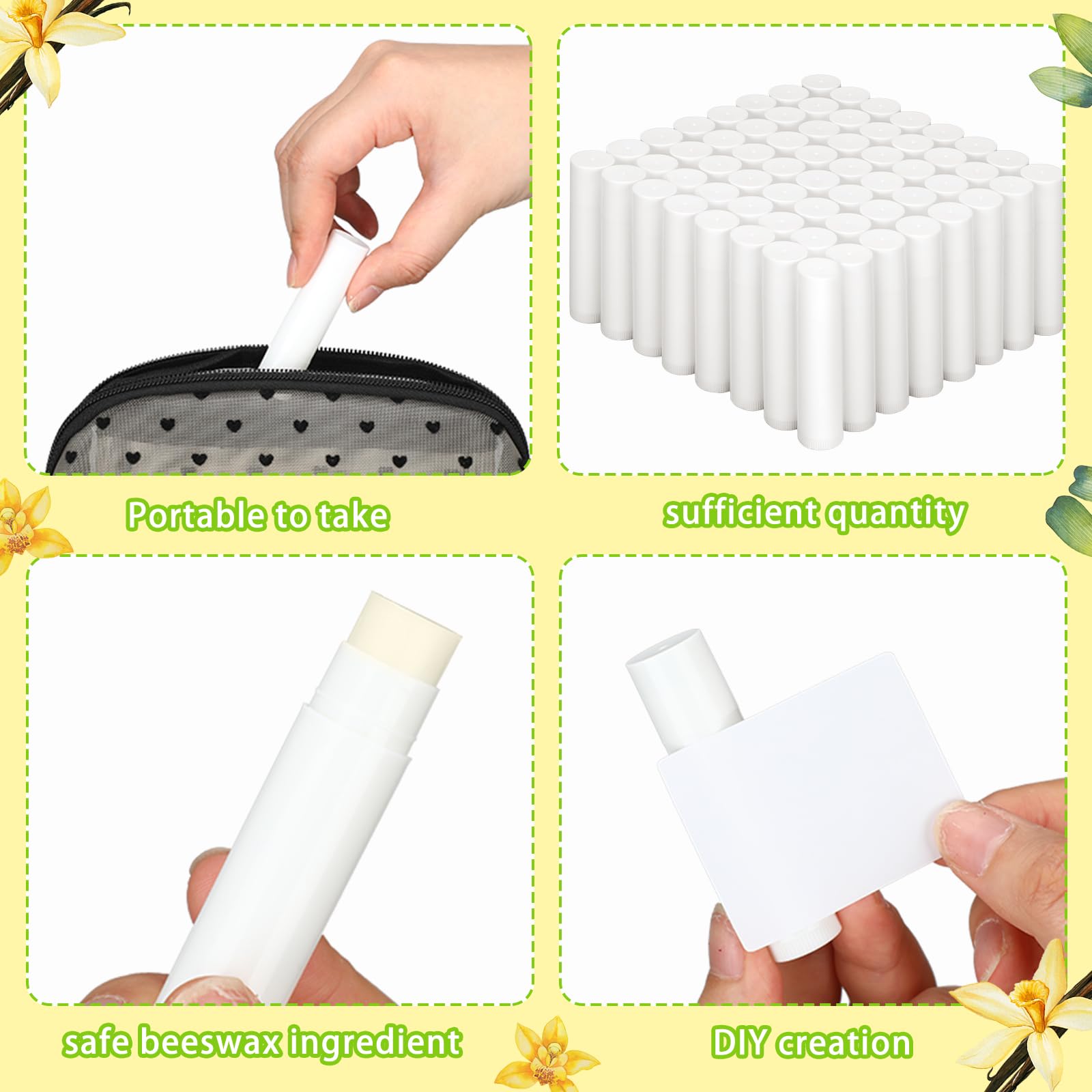 Snapklik.com : Demissle 150 Pcs Unlabeled Lip Balm Bulk Chapped Stick ...