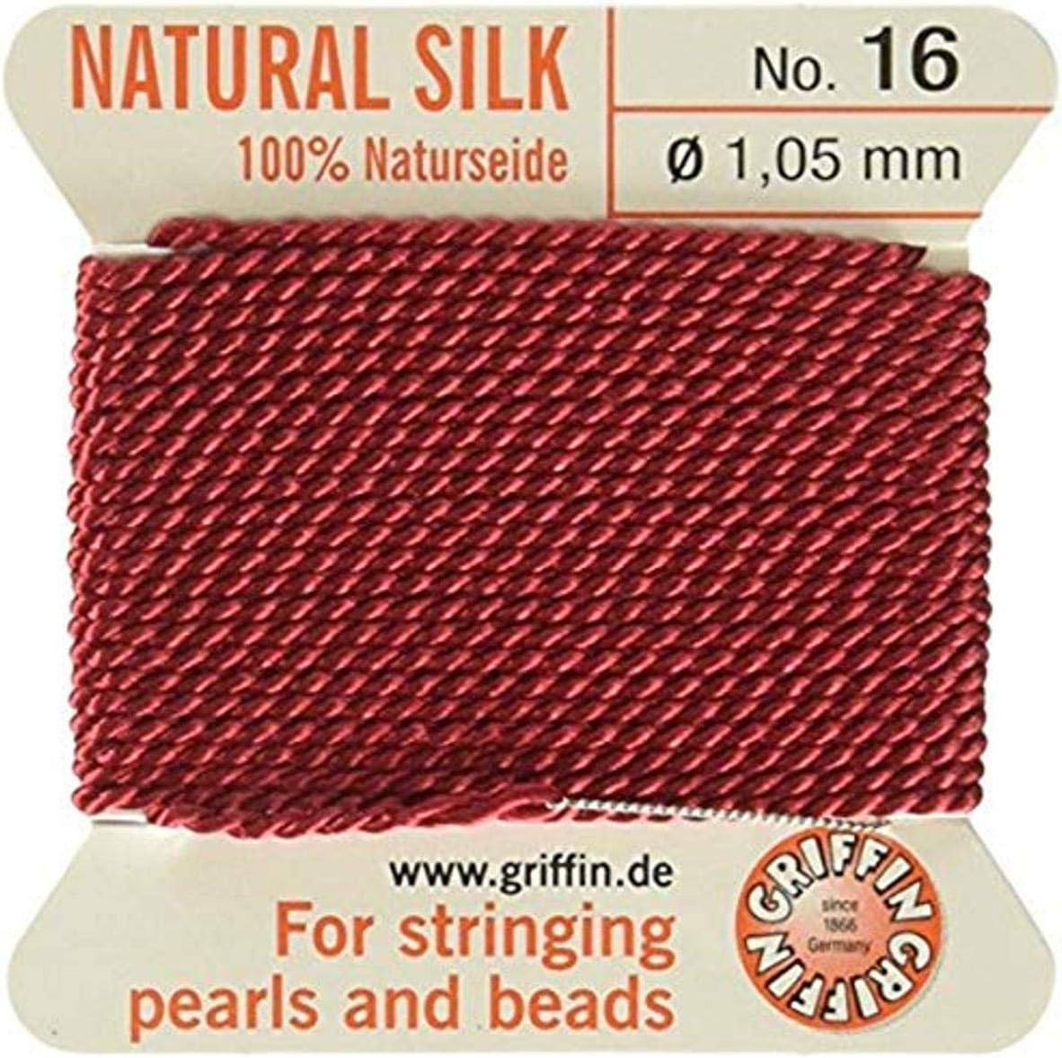 Amazon.com: Griffin 1mm Thick Silk Cord White - Size 16