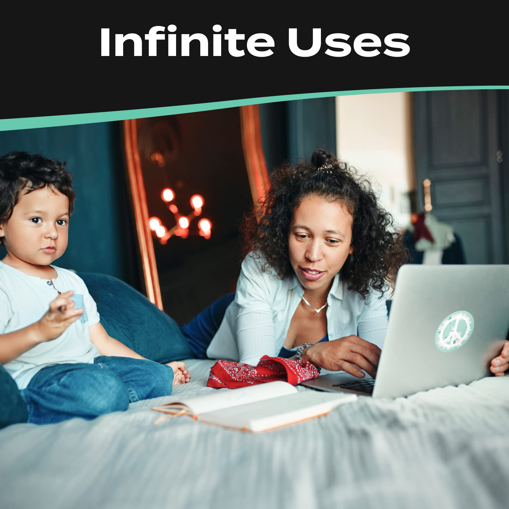 Snapklik.com : Stickios Peace Stickers - Hippie Floral Bumper Stickers ...