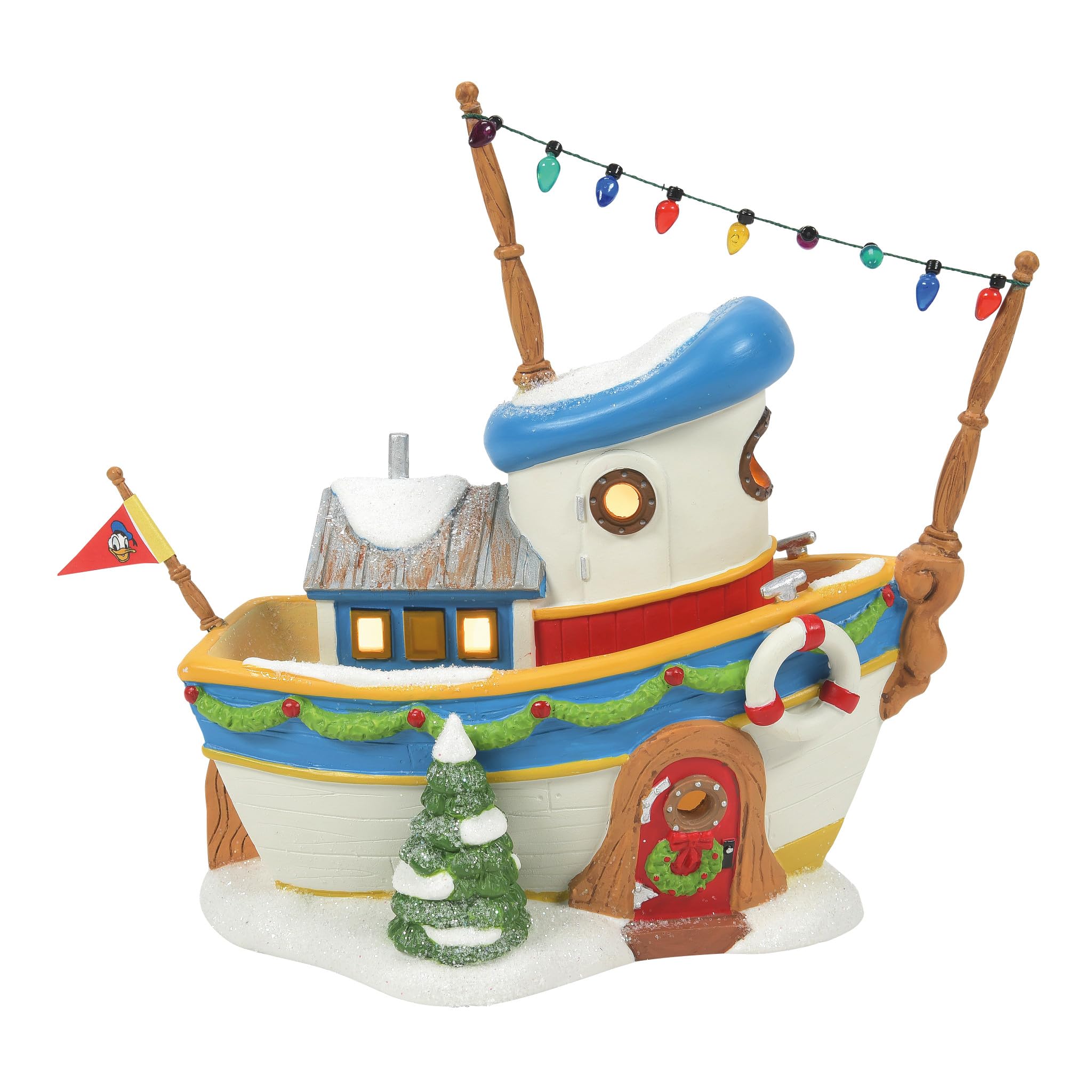 Amazon.com: Department 56 Disney Village Donald Duck The Halls House ...