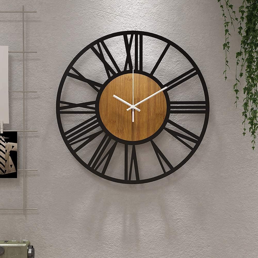 1st Owned Round Wall Clock for Living Room Decor, 13" Battery Operated ...