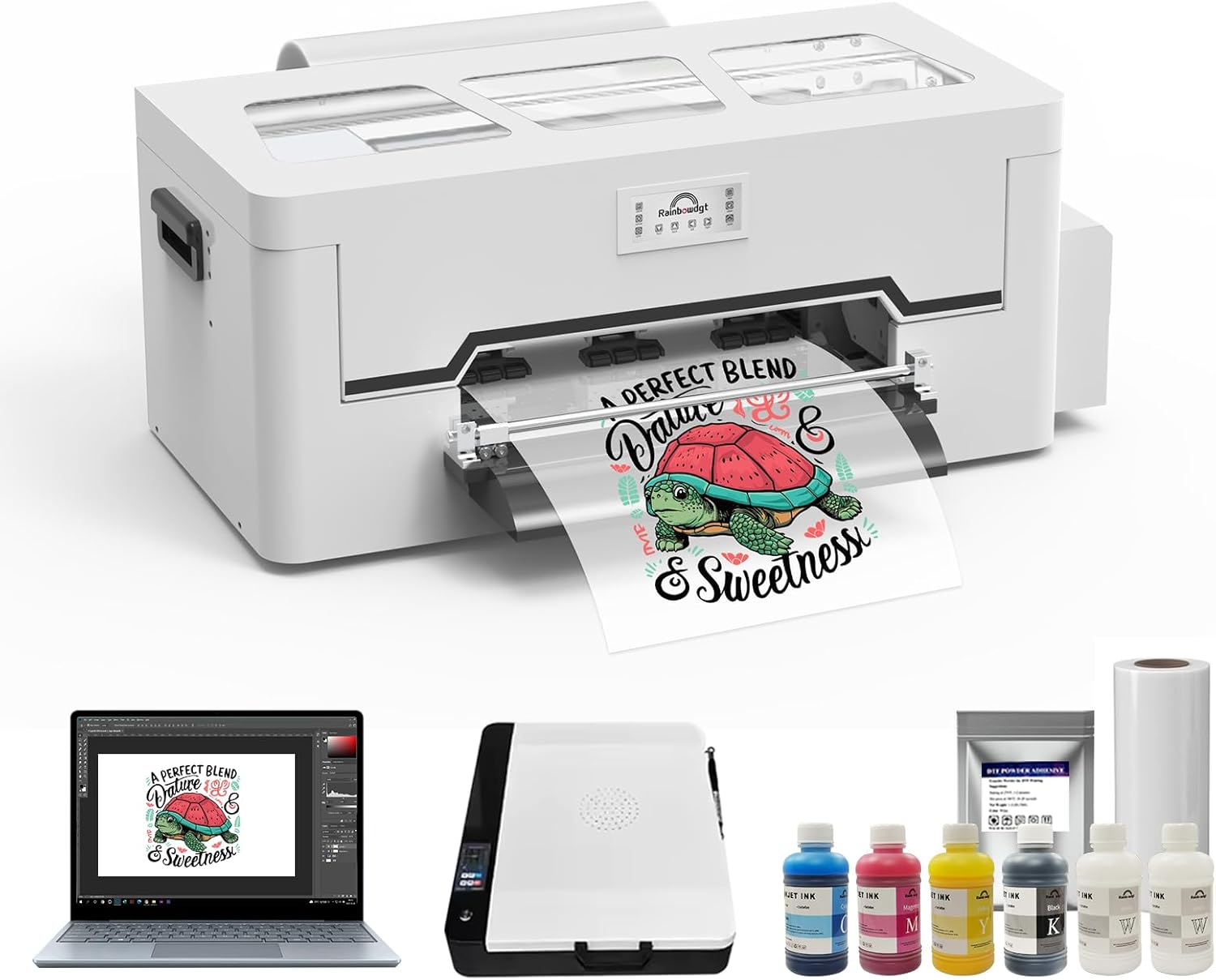 Amazon.com: RAINBOWDGT DTF Printer Machine with Computer XP600 A3 DTF ...