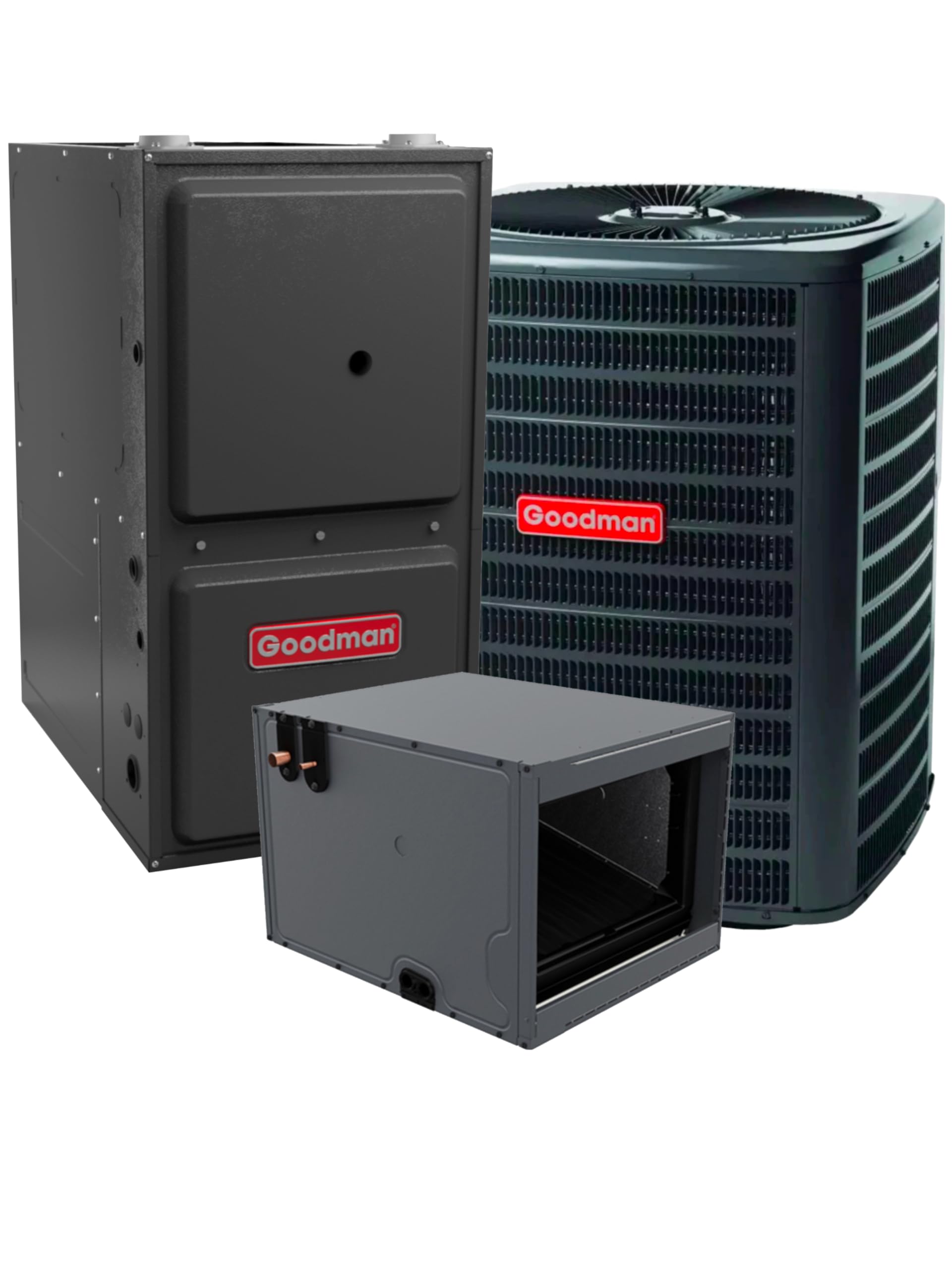 3 Ton Air Conditioner Goodman 2.5-3 TON 17.5 Tall R-32 Horizontal Cased ...