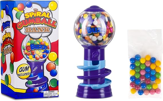 Ebuzz Spiral Gumball Machine Sweet Dispenser - Kids Bubblegum Vending ...