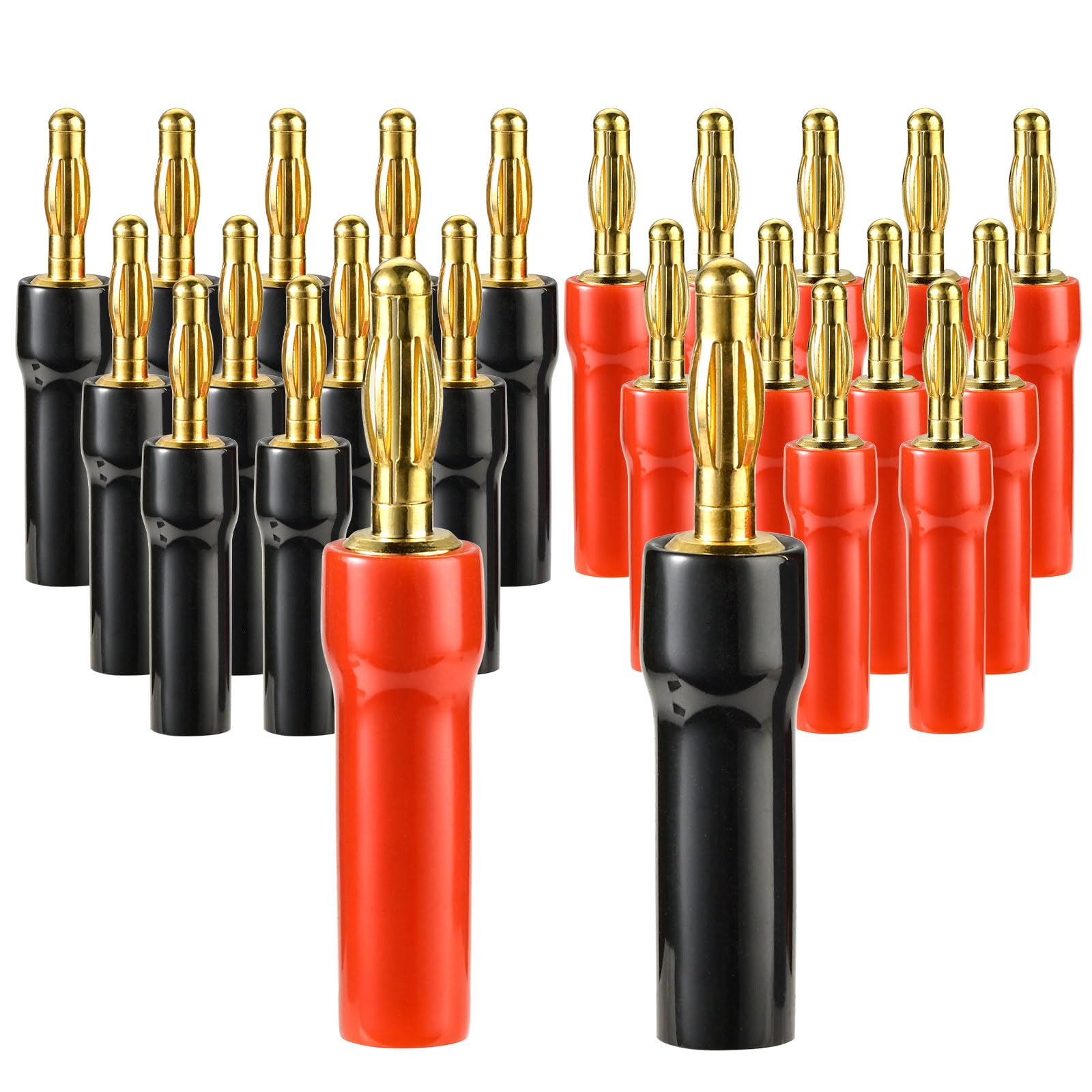 Snapklik.com : Beznaka Gold Plated Closed Screw Type Banana Plugs