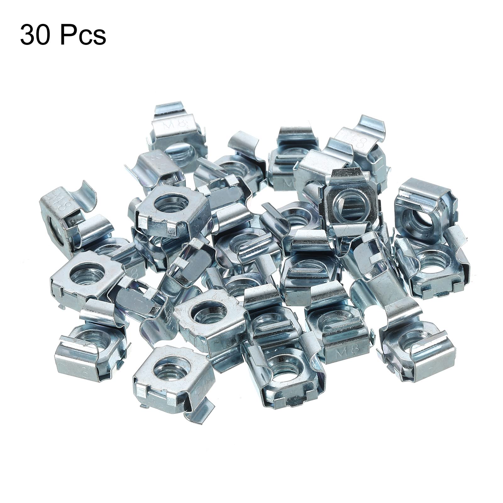 PATIKIL M8 Cage Nuts Carbon Steel for Server Rack Cabinets, Blue White ...