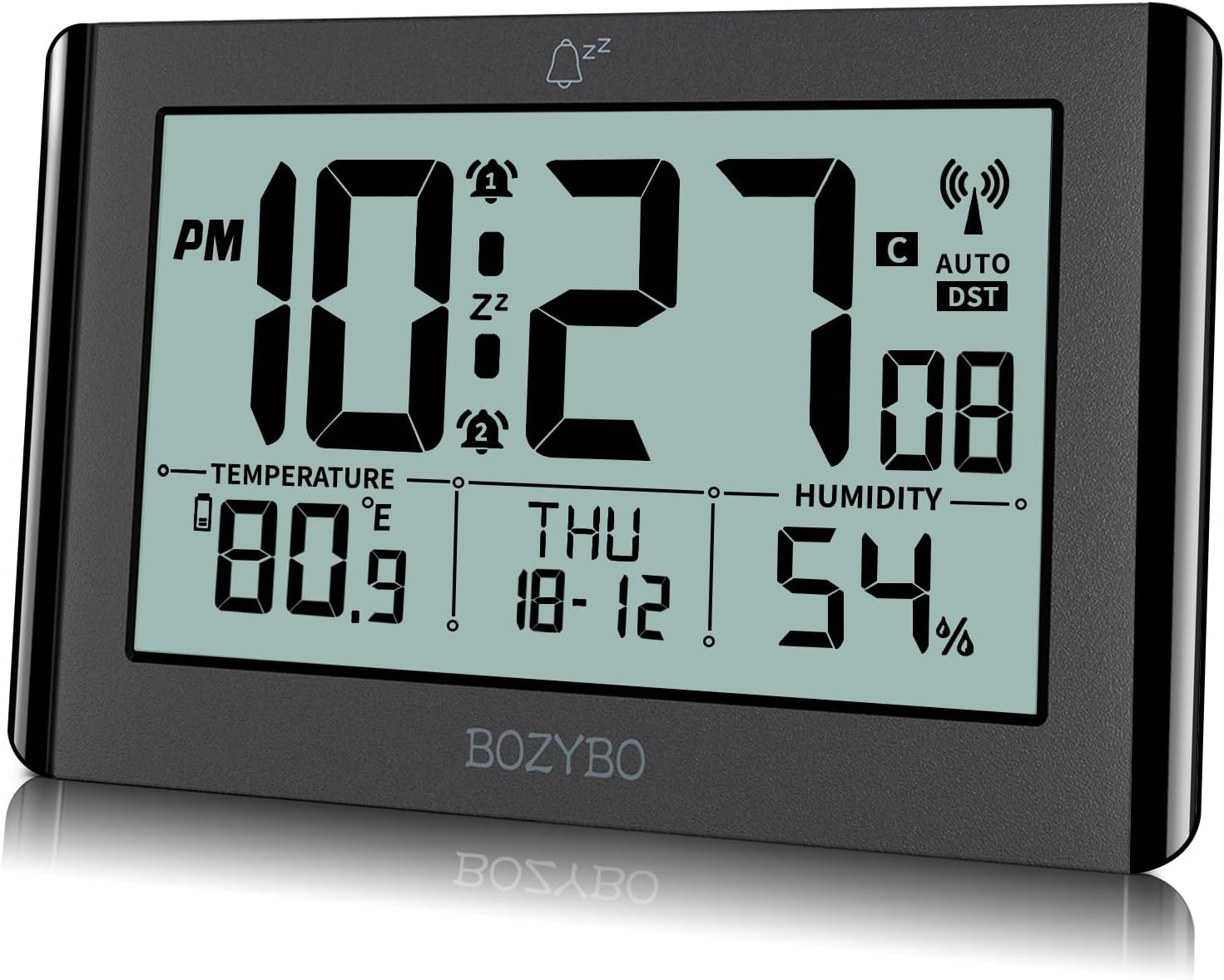 Amazon.com: HODIK Atomic Clock with Indoor Outdoor Temperature Wireless ...