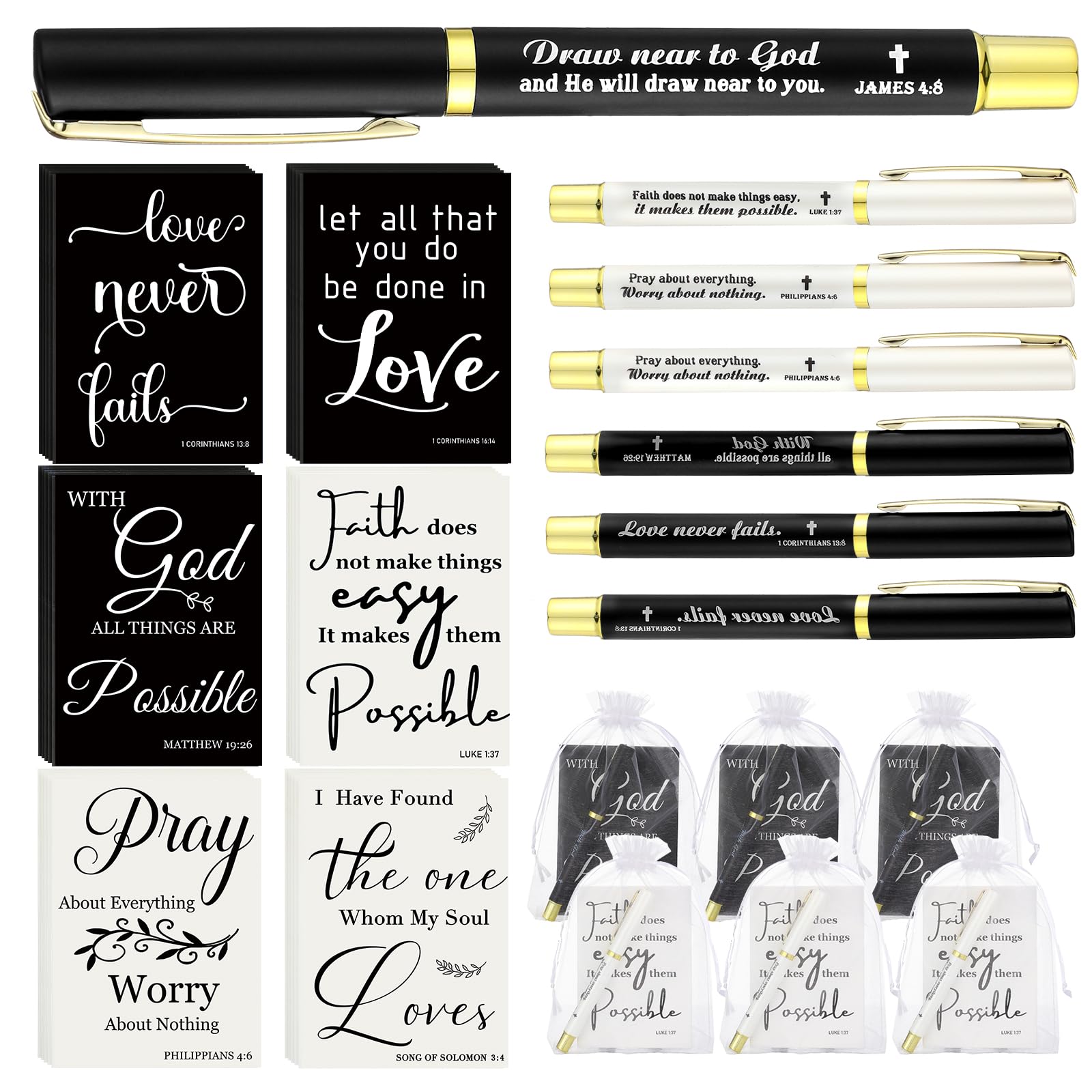 Amazon.com : Spakon 24 Sets Christian Gifts Inspirational Prayer ...