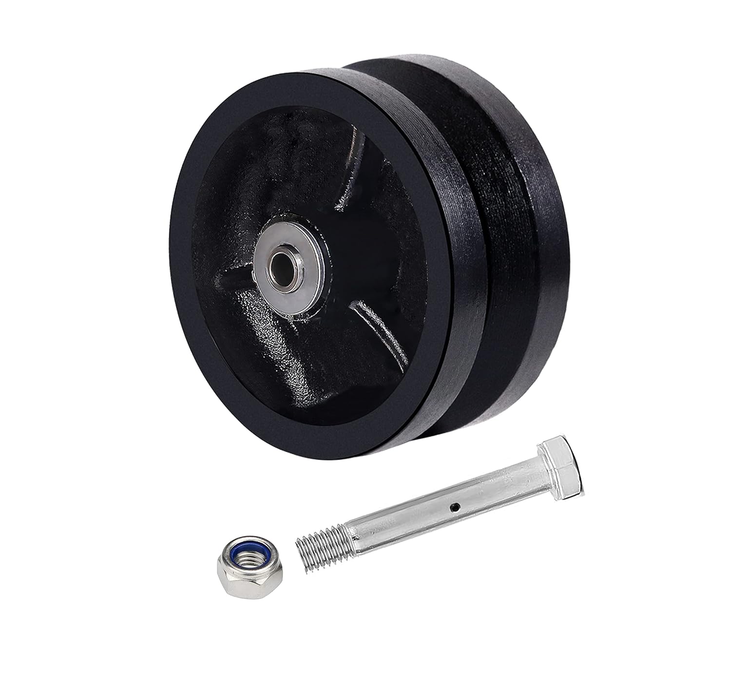 Amazon.com: NINOSO 4"x 2" V-Grooved Wheel, Cast Iron Wheel, Capacity up ...