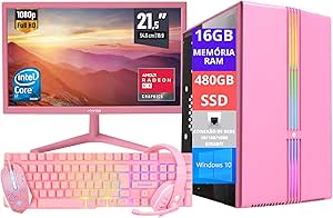 PC Gamer Rosa Completo Intel Core I7 3.4GHz 16GB DDR3 SSD 480GB Monitor ...