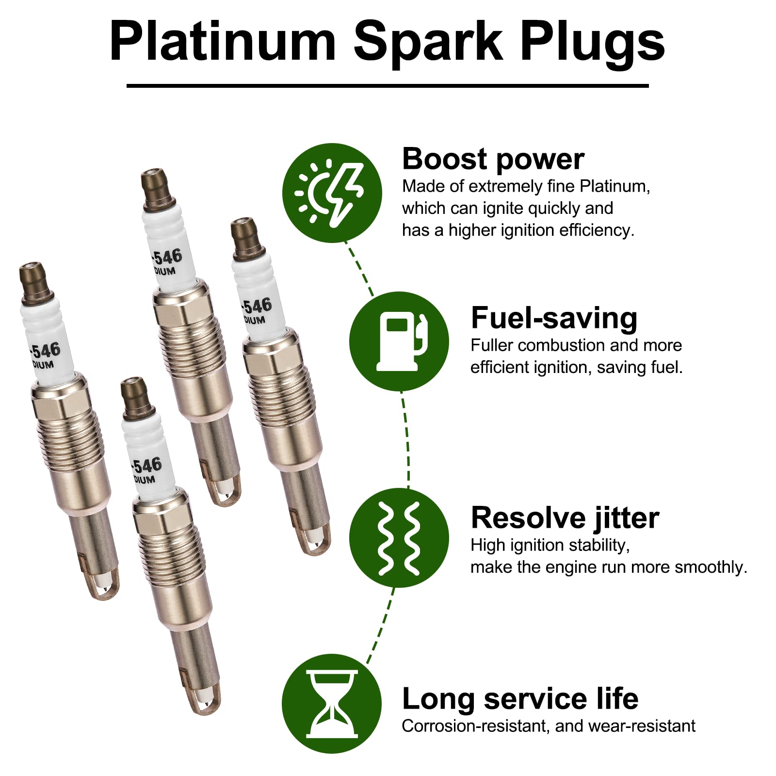 BDFHYK Set of 8 Platinum Spark Plug Compatible with Ford Expedition ...
