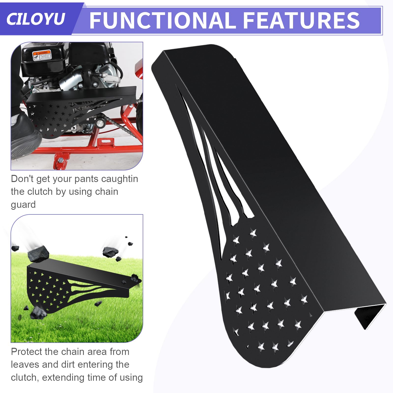 Mini Bike Accessories CILOYU Metal Chain Guard For Predator 212cc Mini ...