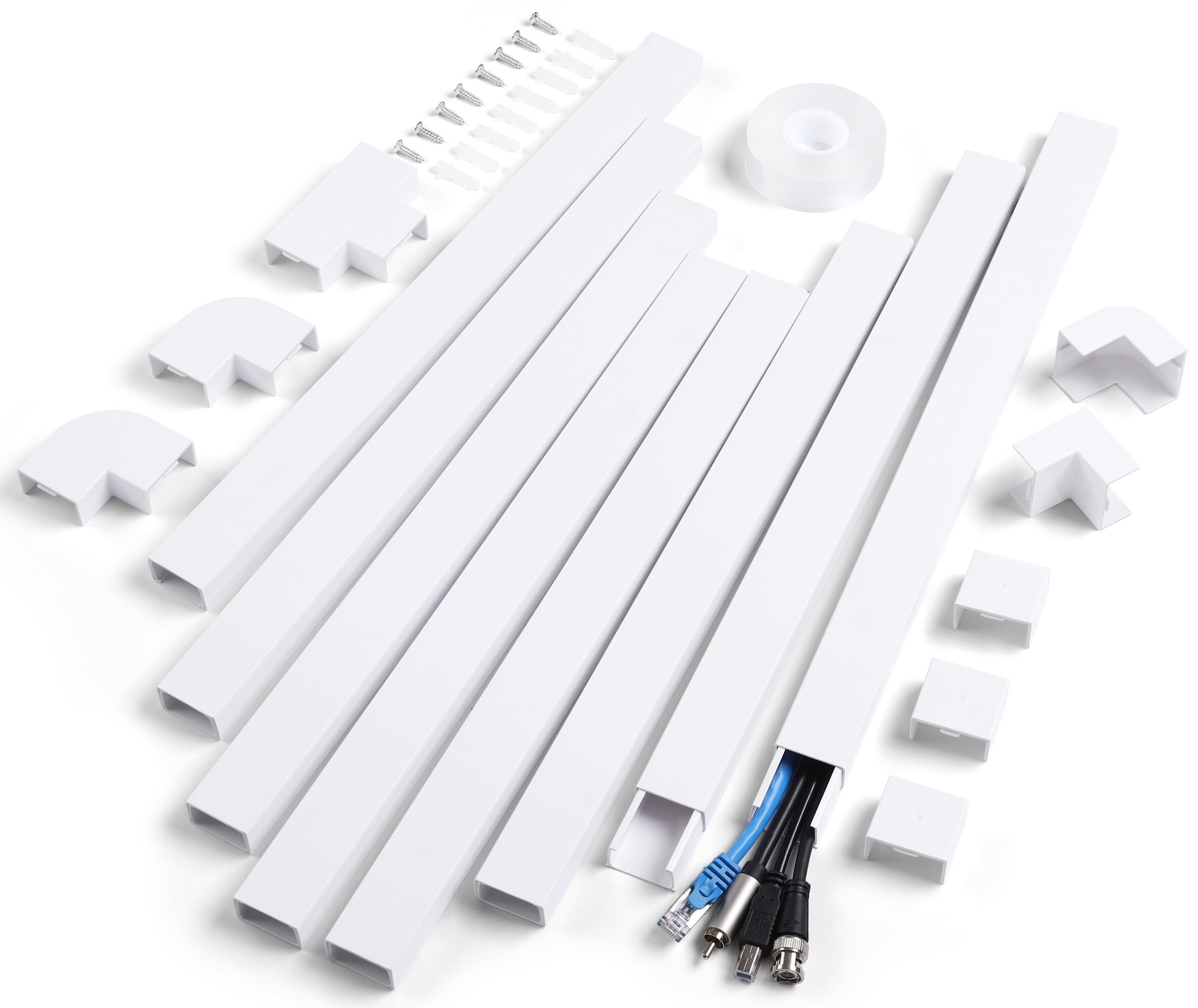 Amazon.com: 120in Cord Hider Wall, Cable Management Kit to Hide 3-5 ...