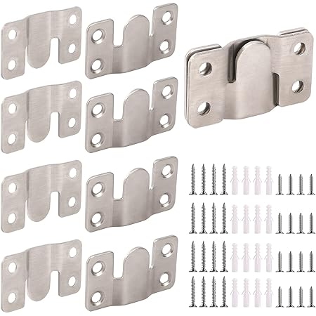 Flush Mount Bracket, Tiberham Interlocking Photo Frame Hook, Heavy Duty ...