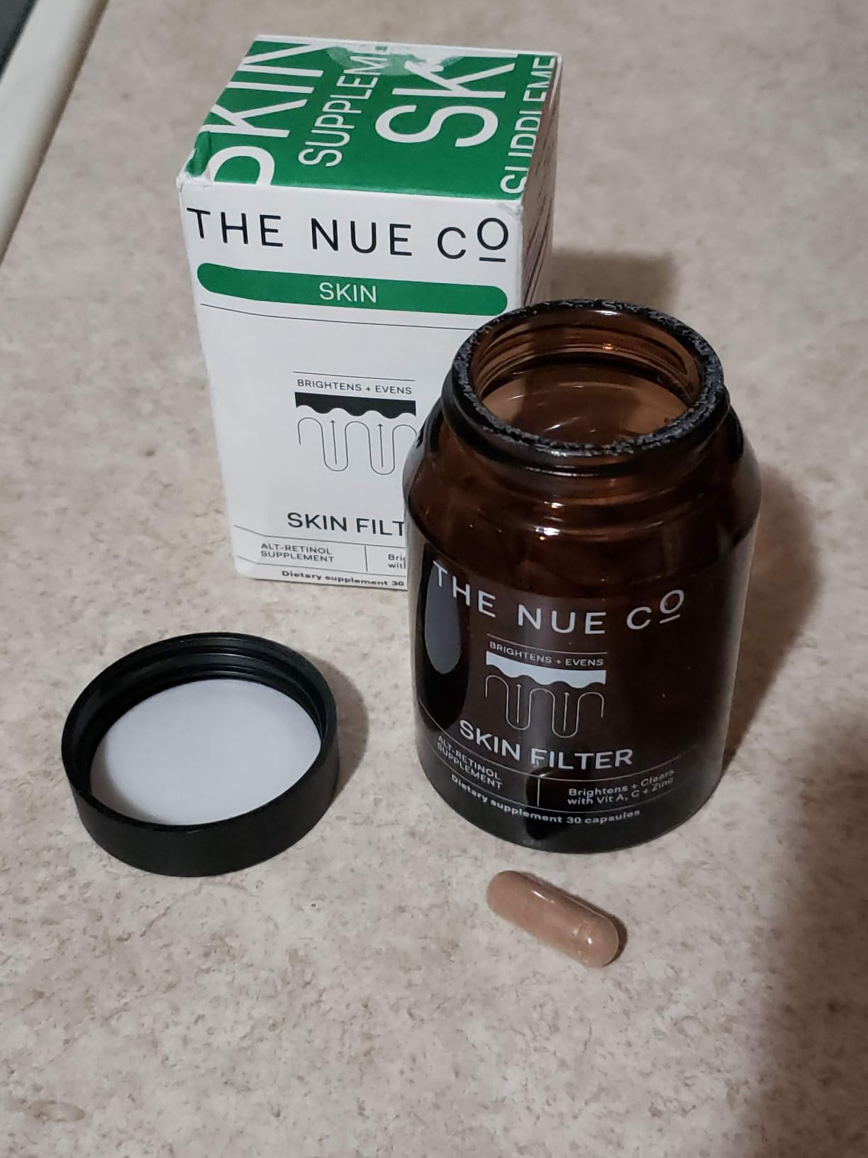 Amazon.com: The Nue Co. SKIN FILTER Supplement, Skin Brightening & Smoothing, Calms Blemishes ...