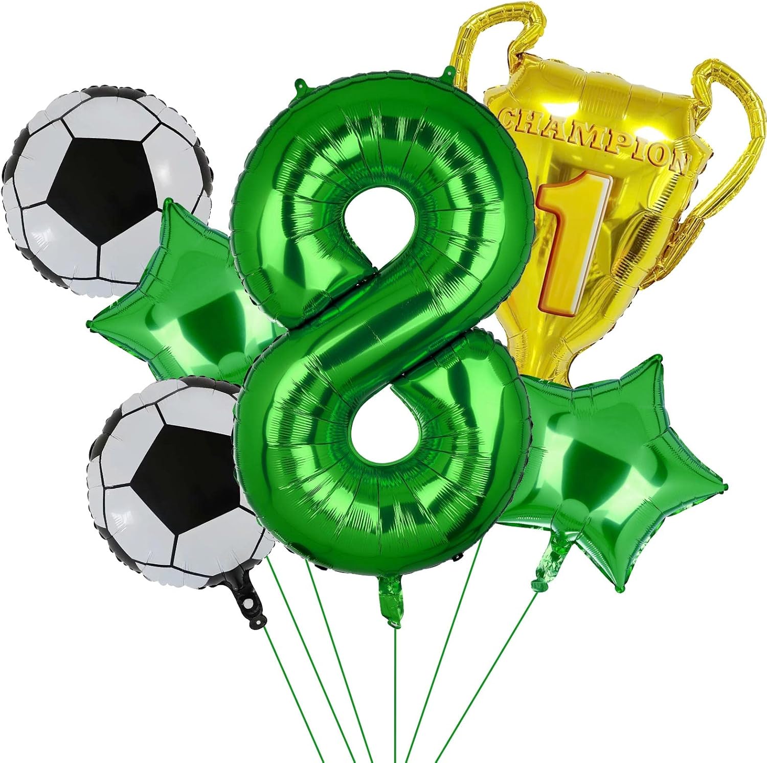 Soccer Balloons 8th Birthday Decoration for Boys, Soccer Balloons Foil ...