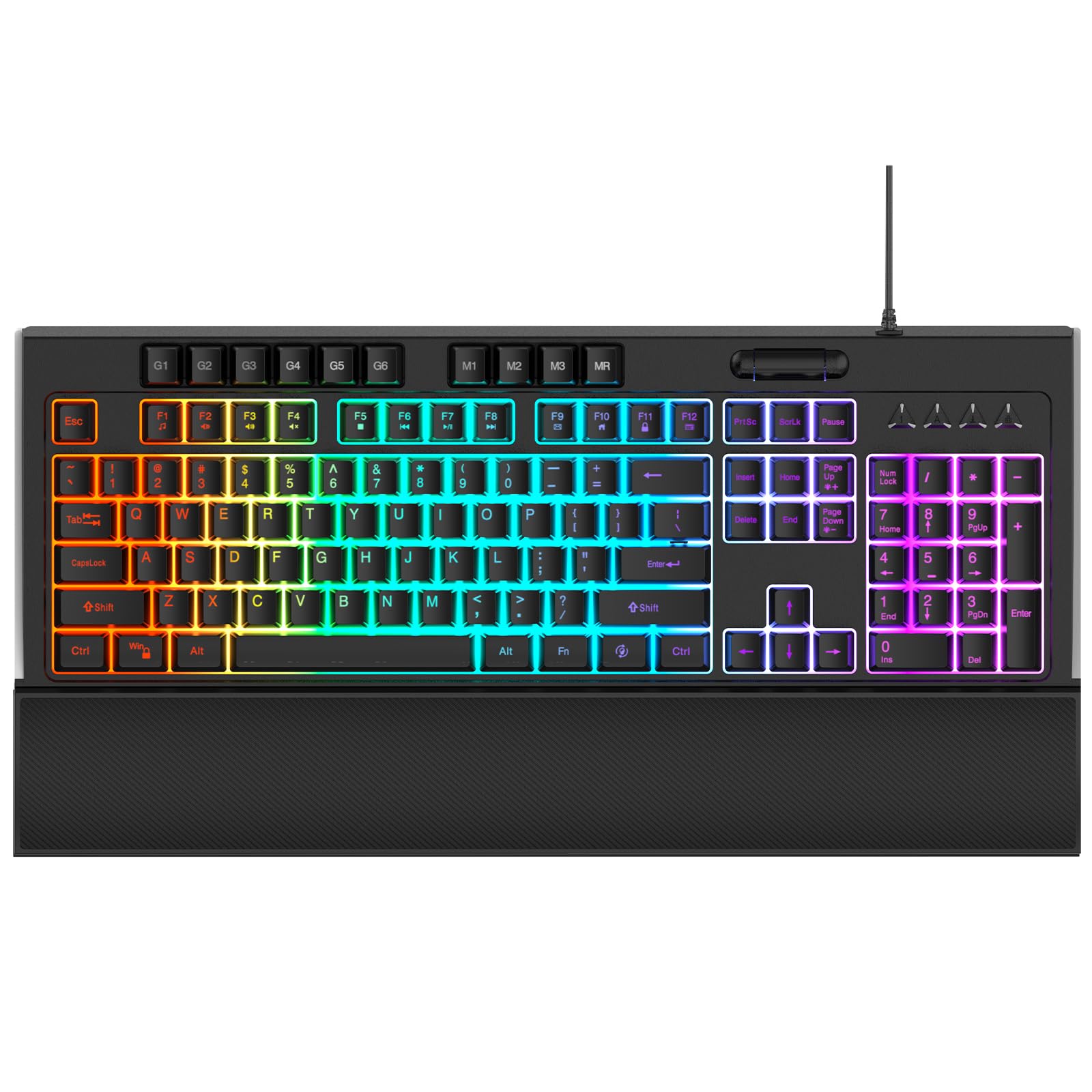 Amazon.com: OMOTON Gaming Keyboard, Programmable RGB Gaming Keyboard ...