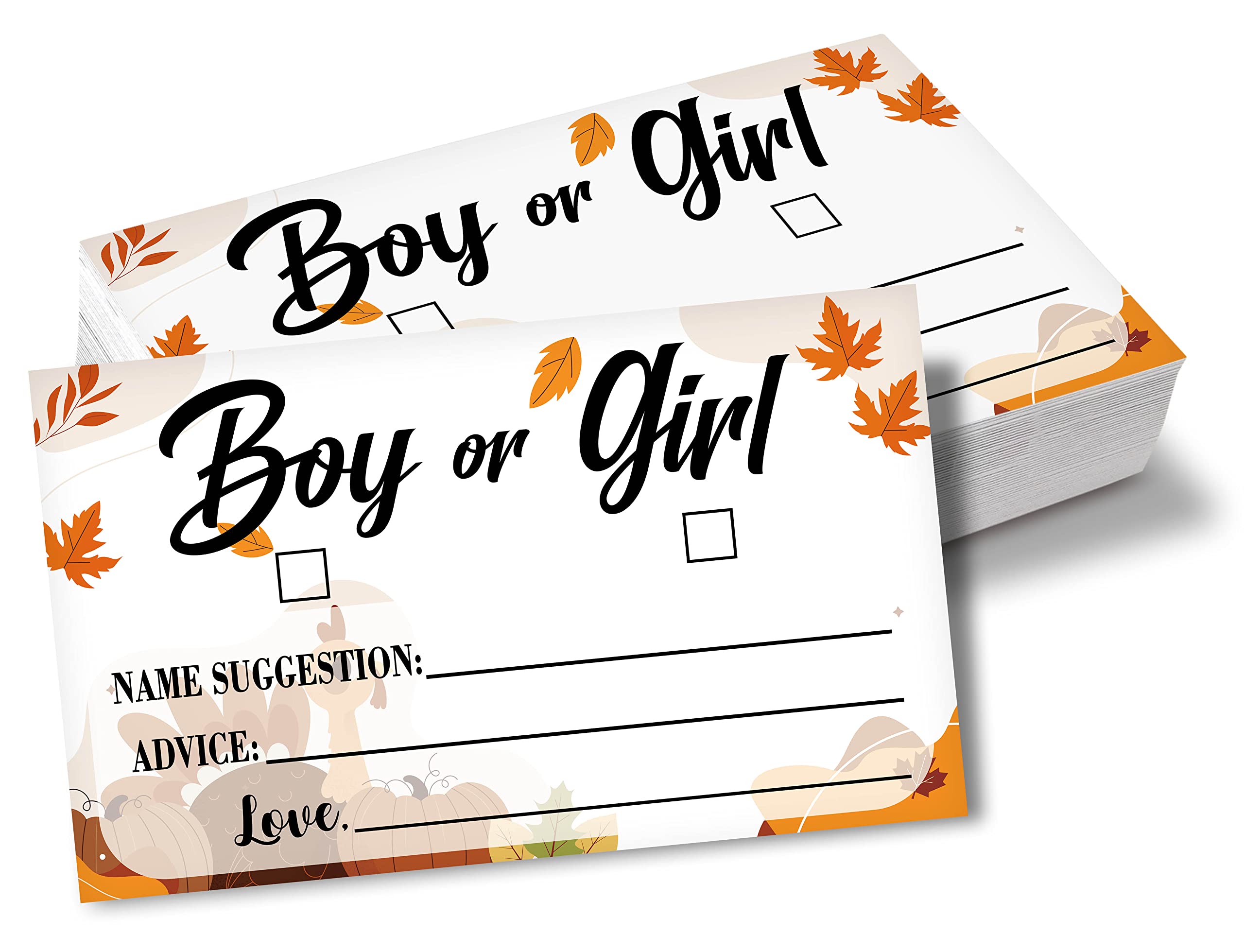 Buy Gender Reveal Games, Thanksgiving Themed Gender Reveal Voting Cards ...