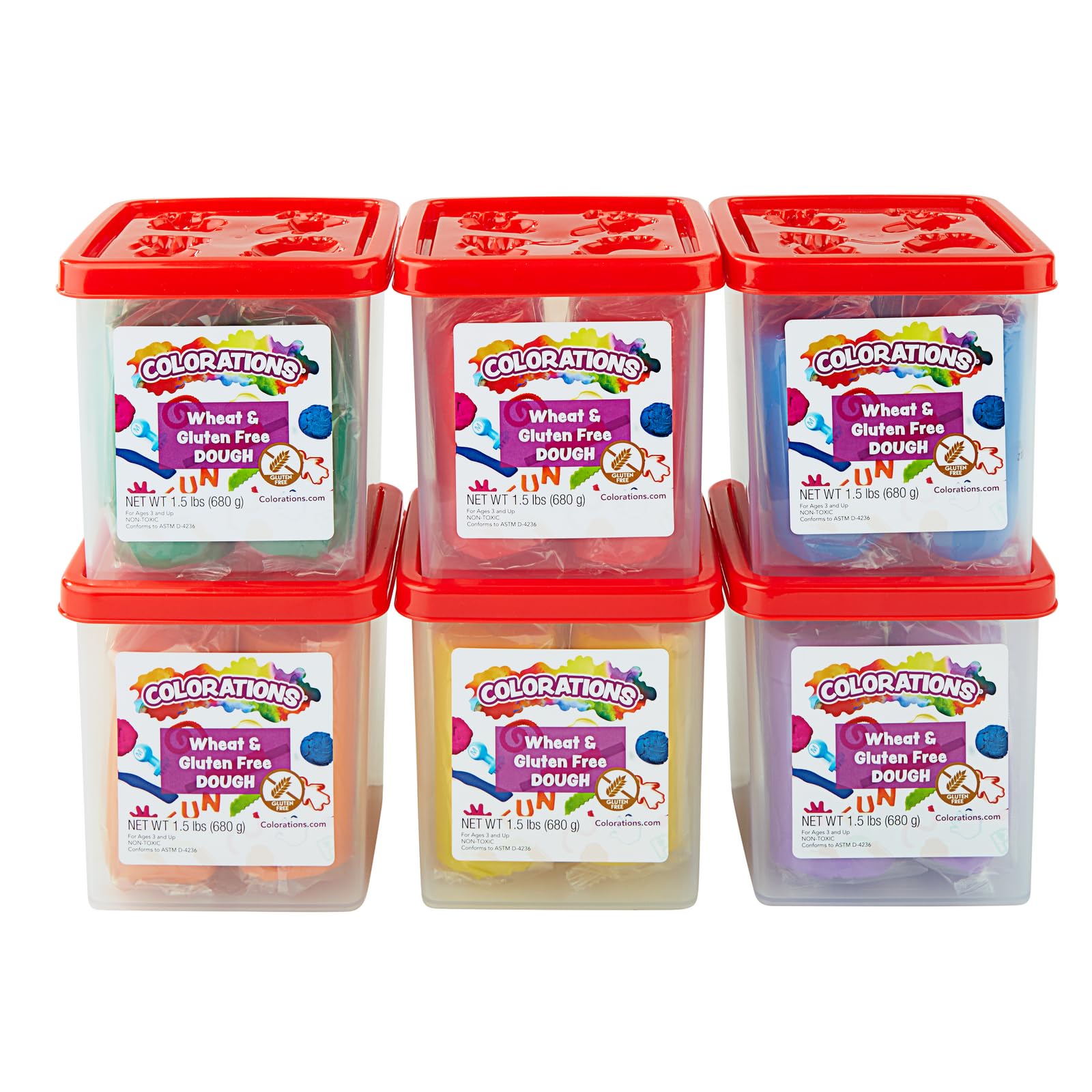 Snapklik.com : Wheat & Gluten Free Dough, 6 Classic Colors, Ea 1.5 Lb ...