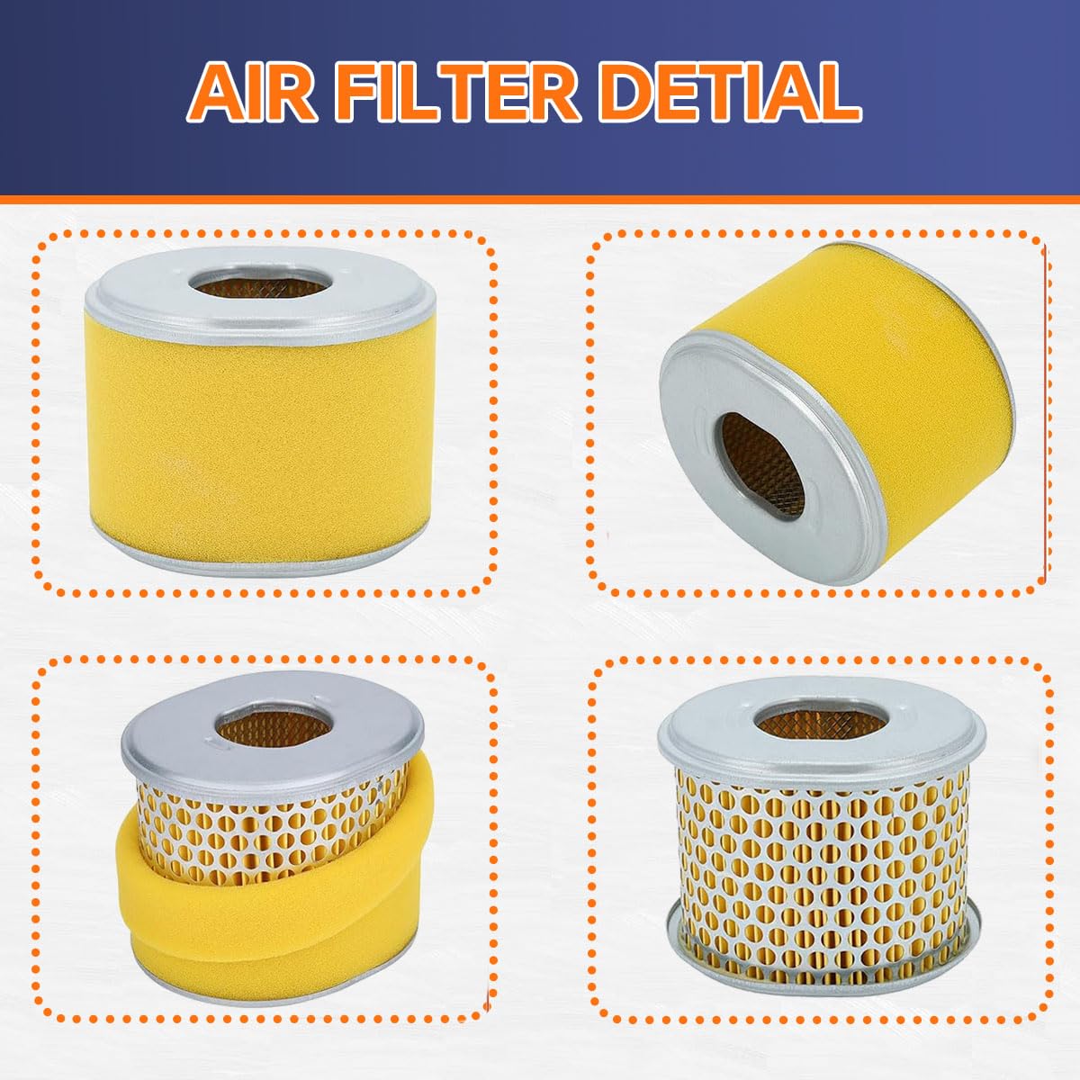 Air Filter For Honda Gx240 2-Pack & GX270 Engines - Replaces 17210-ZE2 ...