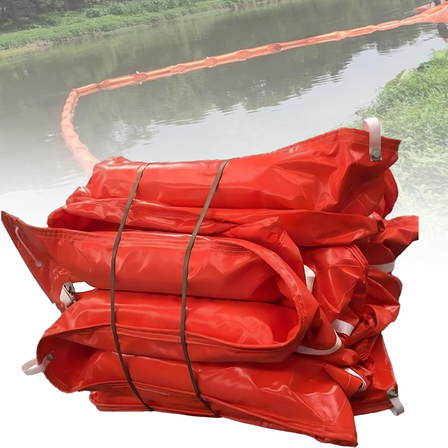 Float-Type Oil Containment Boom, Flood Barrier, PVC Floating Oil Boom ...