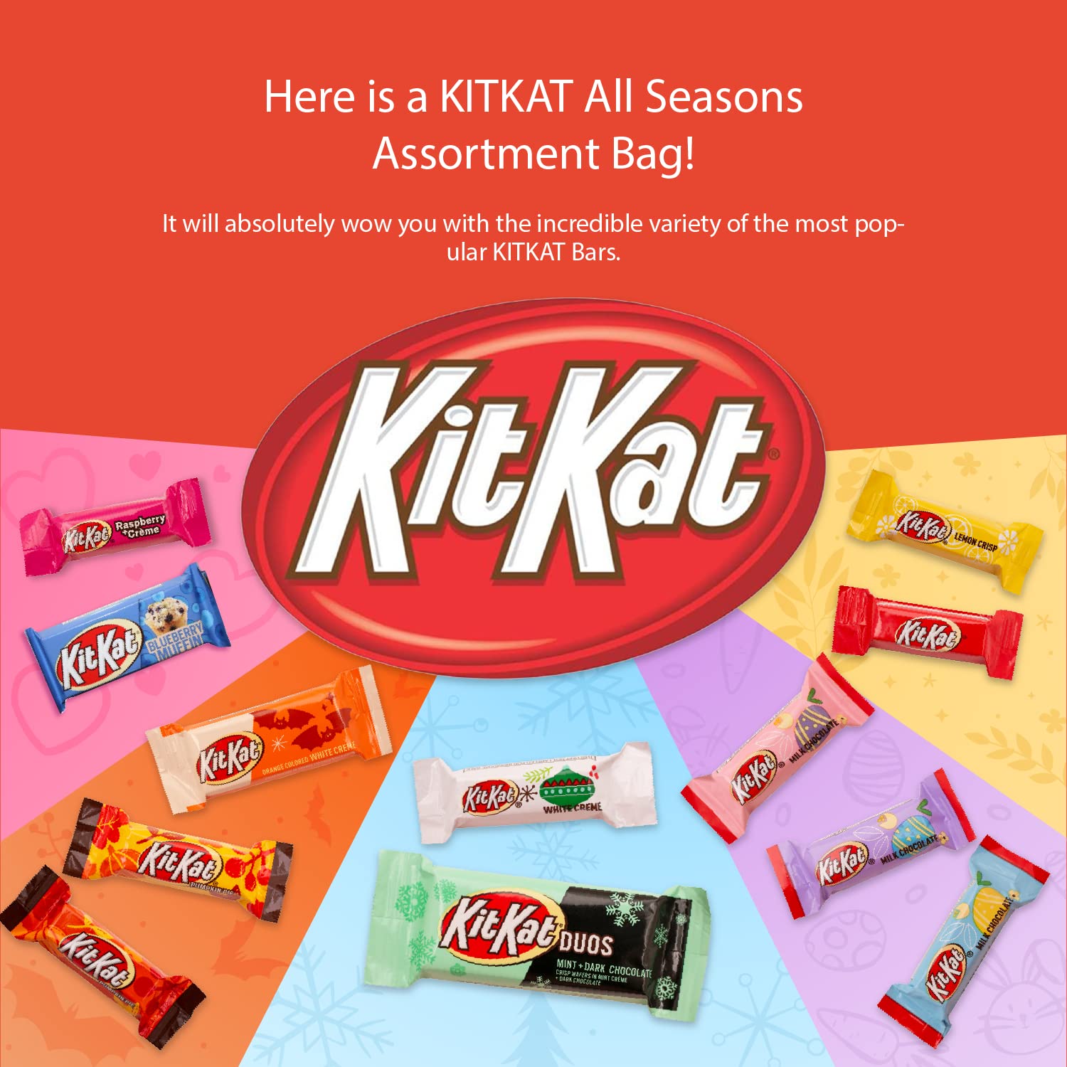 Buy KITKAT Crisp Wafers Chocolate Candy Bars, Limited Edition Assorted Flavors, Bulk (3 Pound ...