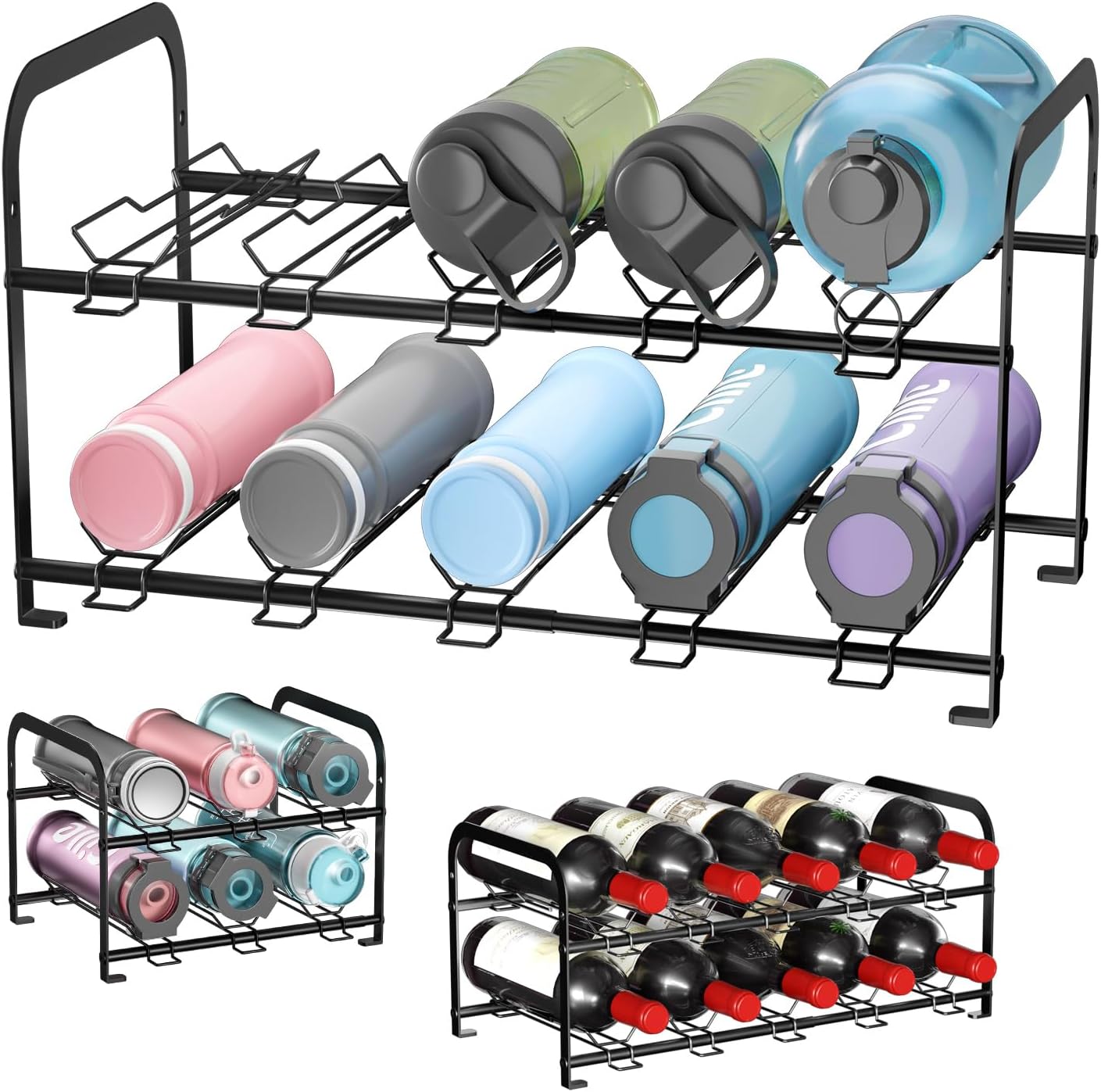 Amazon.com: YTHAHTY Water Bottle Organizer, Stackable Water Bottle ...