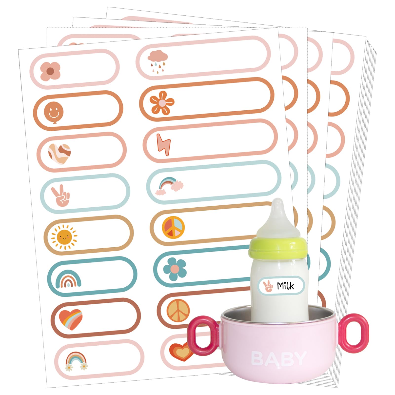 Snapklik.com : 480PCS Waterproof Labels For Kids Daycare Essentials