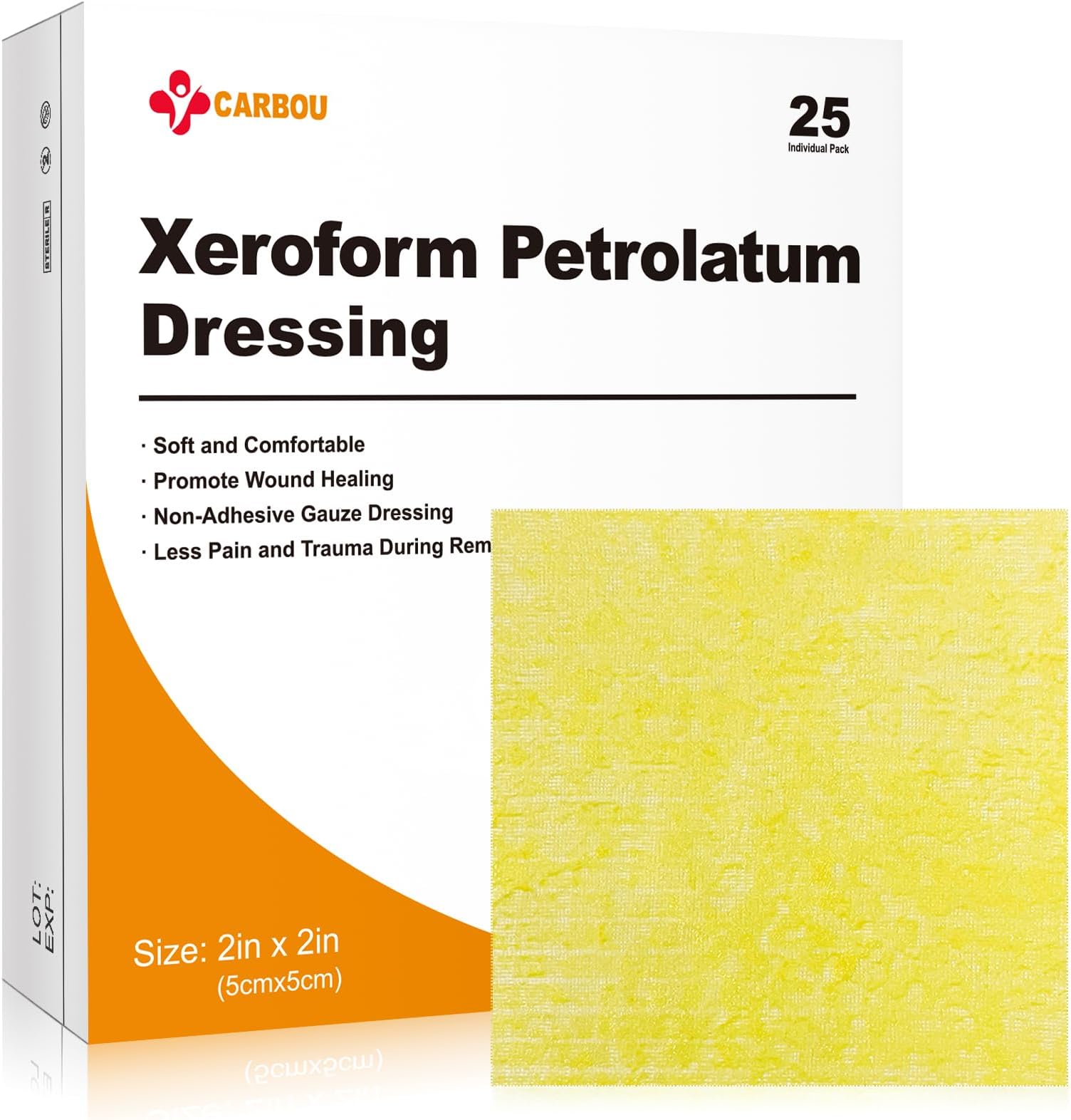 Amazon.com: Carbou Medical Xeroform Petrolatum Dressing (5"x9" 25 Pack ...