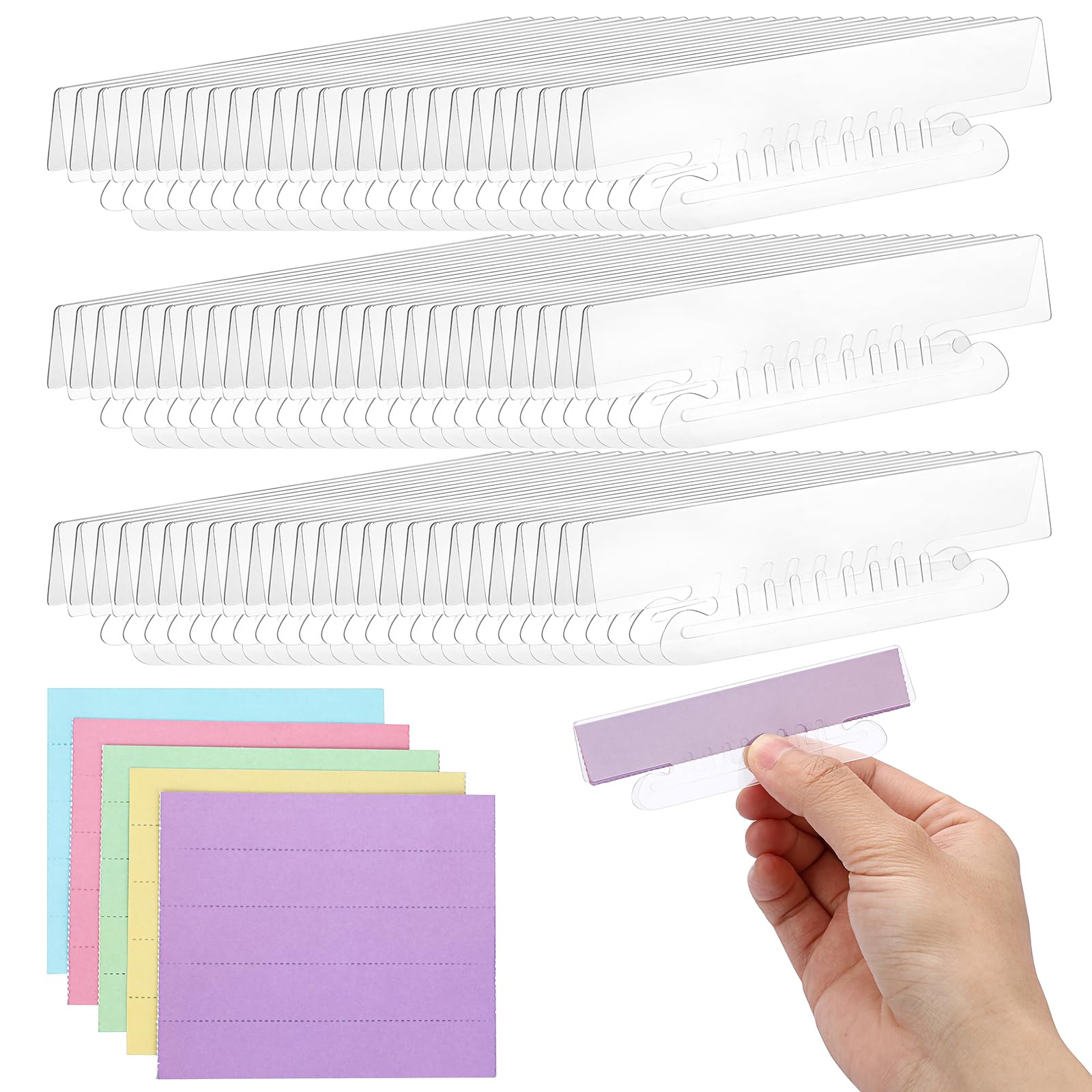 Amazon.com : BTSKY 4.1 Inch Clear Hanging File Folder Tabs and Inserts ...