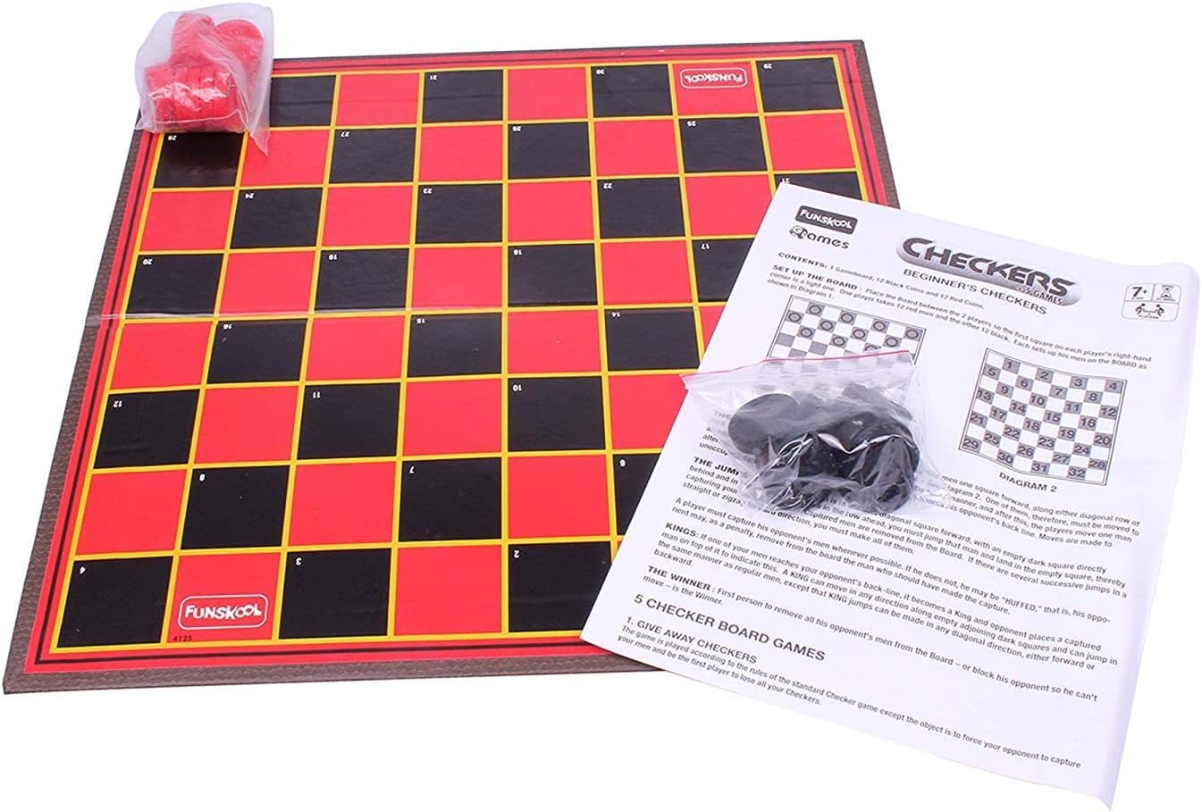 Buy Funskool Games, Checkers Plus 5, 5 in 1 checkers board games, Kids ...