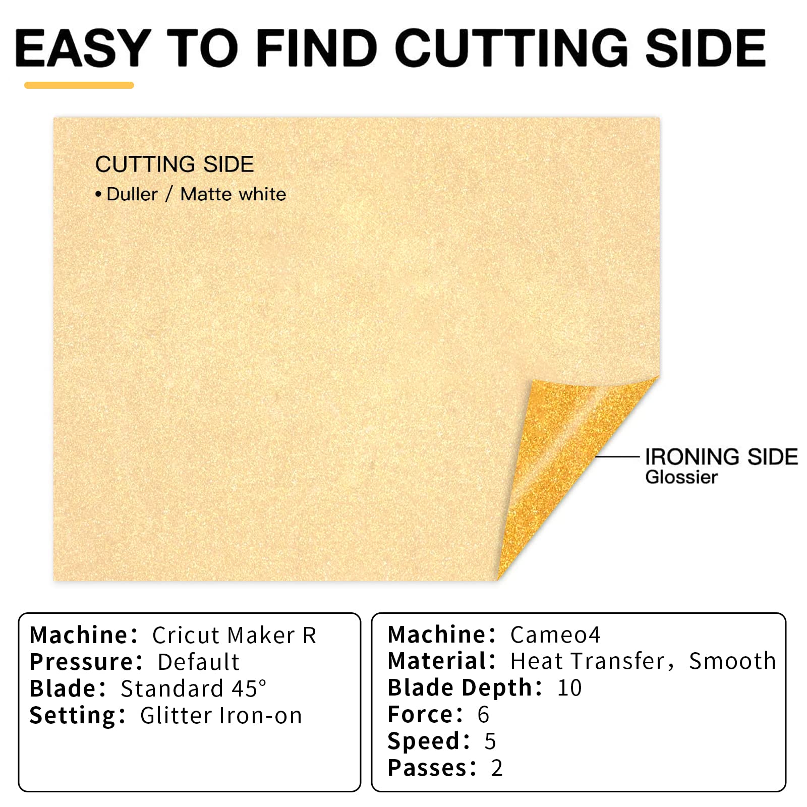 Snapklik.com : HTVRONT Gold Glitter HTV Heat Transfer Vinyl Bundle: 13 ...