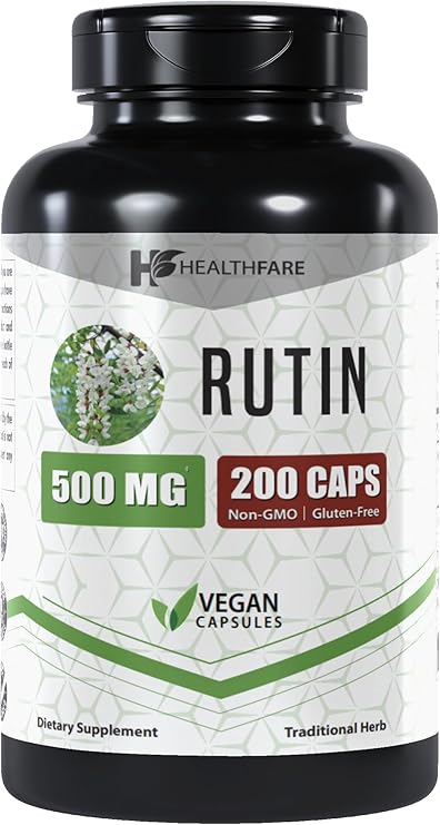 Amazon.com: Healthfare Rutin 500mg | 200 Capsules | Rutoside ...
