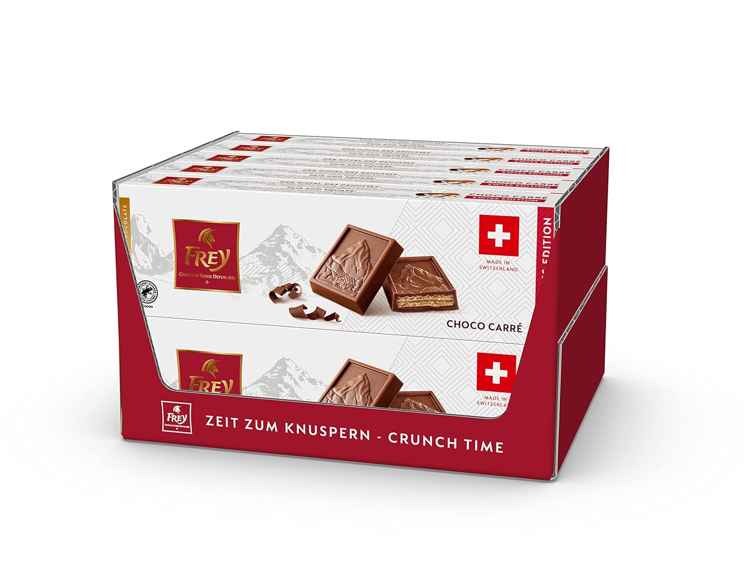 Frey Biskuit Choco Carré - 10 x 100g - Knusprige Waffel, cremige ...