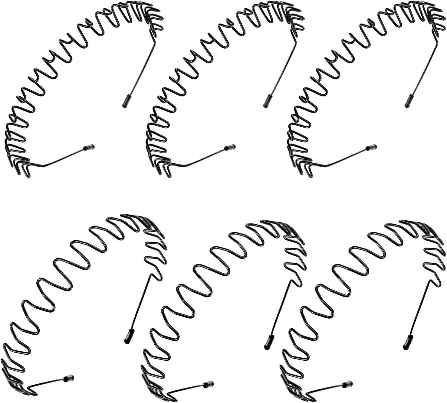 Amazon.com : WILLBOND 6 Pcs Metal Headbands Spring Wavy Unisex Hairband ...