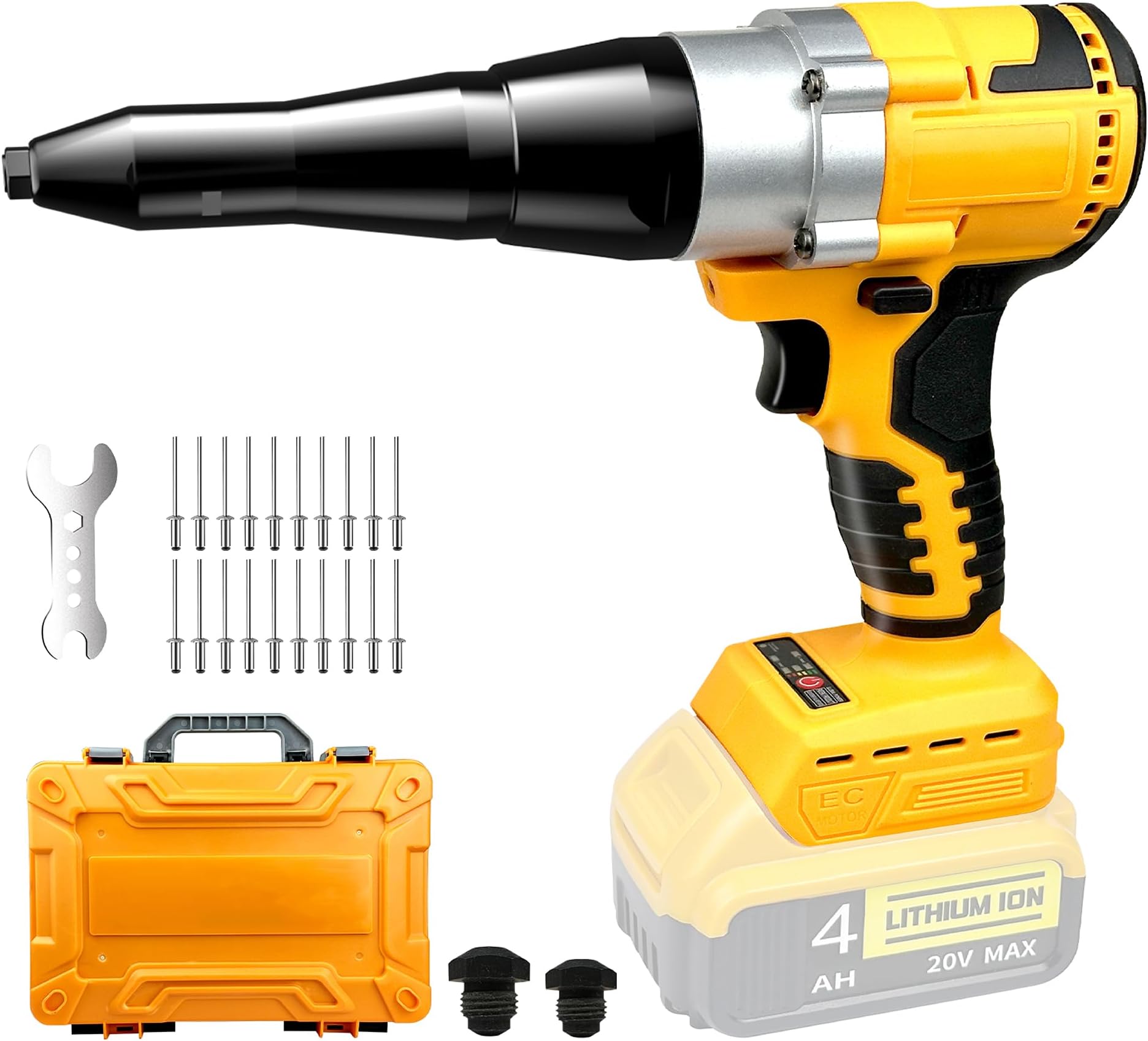 Amazon.com: BDJHMP Cordless Brushless Rivet Gun, Portable Automatic ...