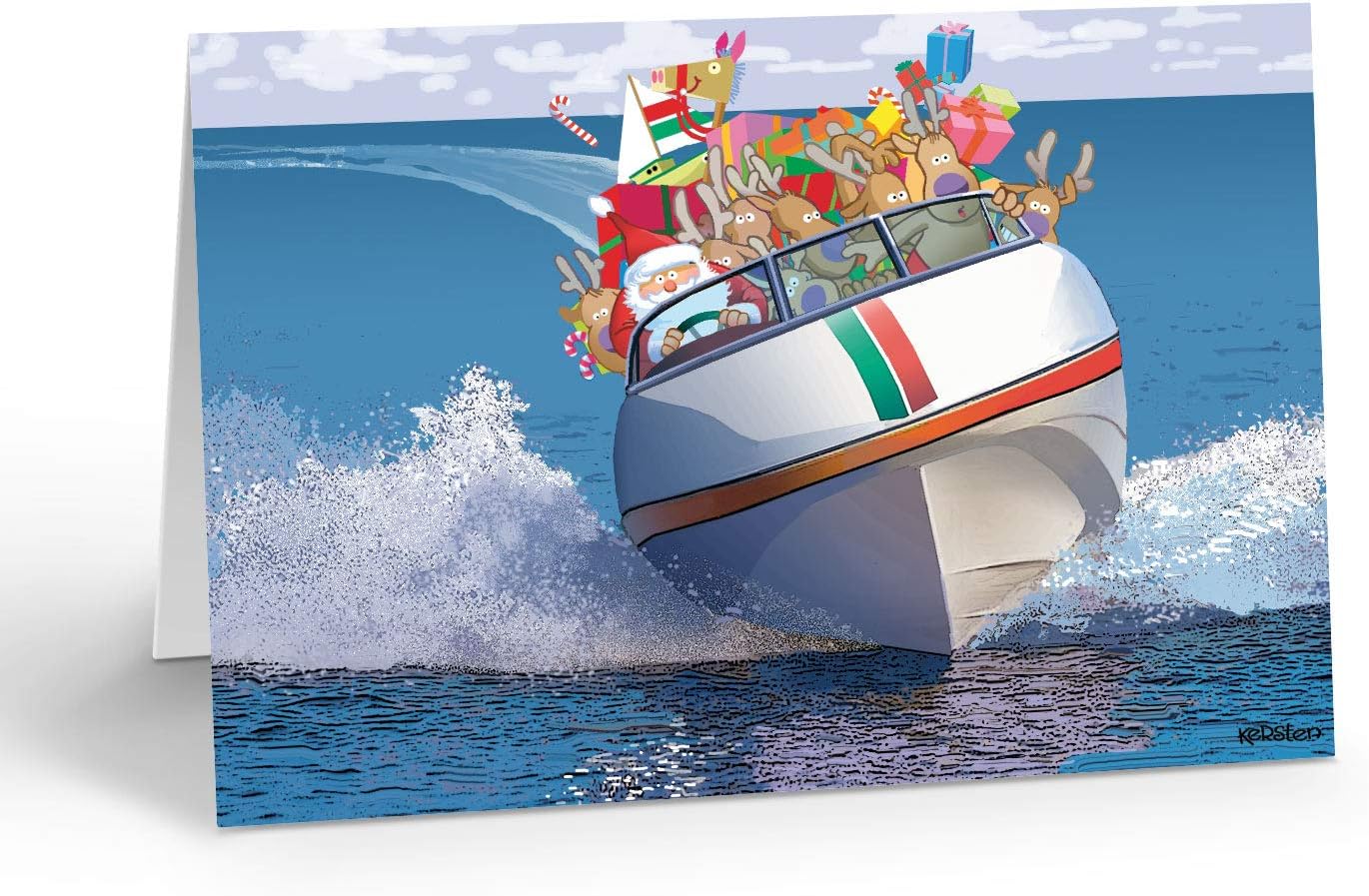 Amazon.com : Stonehouse Collection | Santa Loads the Boat | Nautical ...