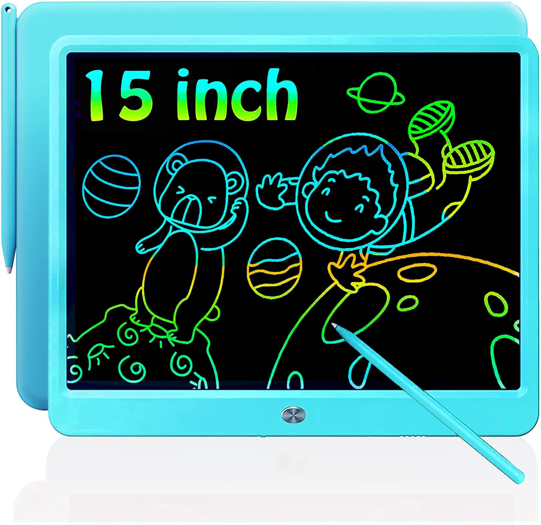 LCD Writing Tablet, Deecam 15 Inch Colorful Kids Drawing Tablet ...