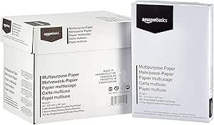 Amazon Basics Multipurpose Copy Paper A4 80gsm, 5x500 Sheets, White ...