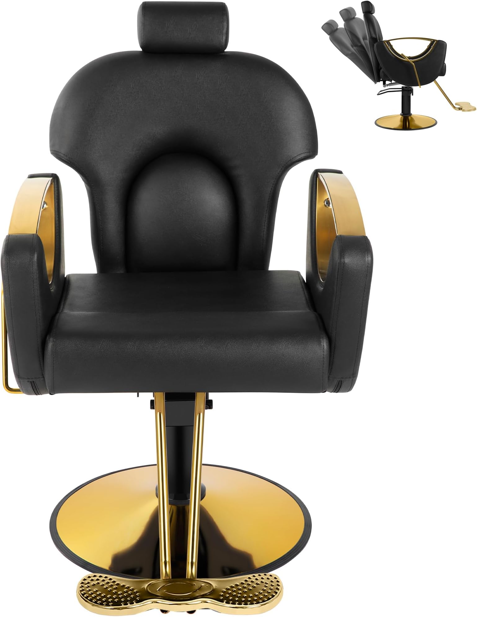 Amazon.com: Halamine Barber Chair Reclining Salon Chair for Hair ...