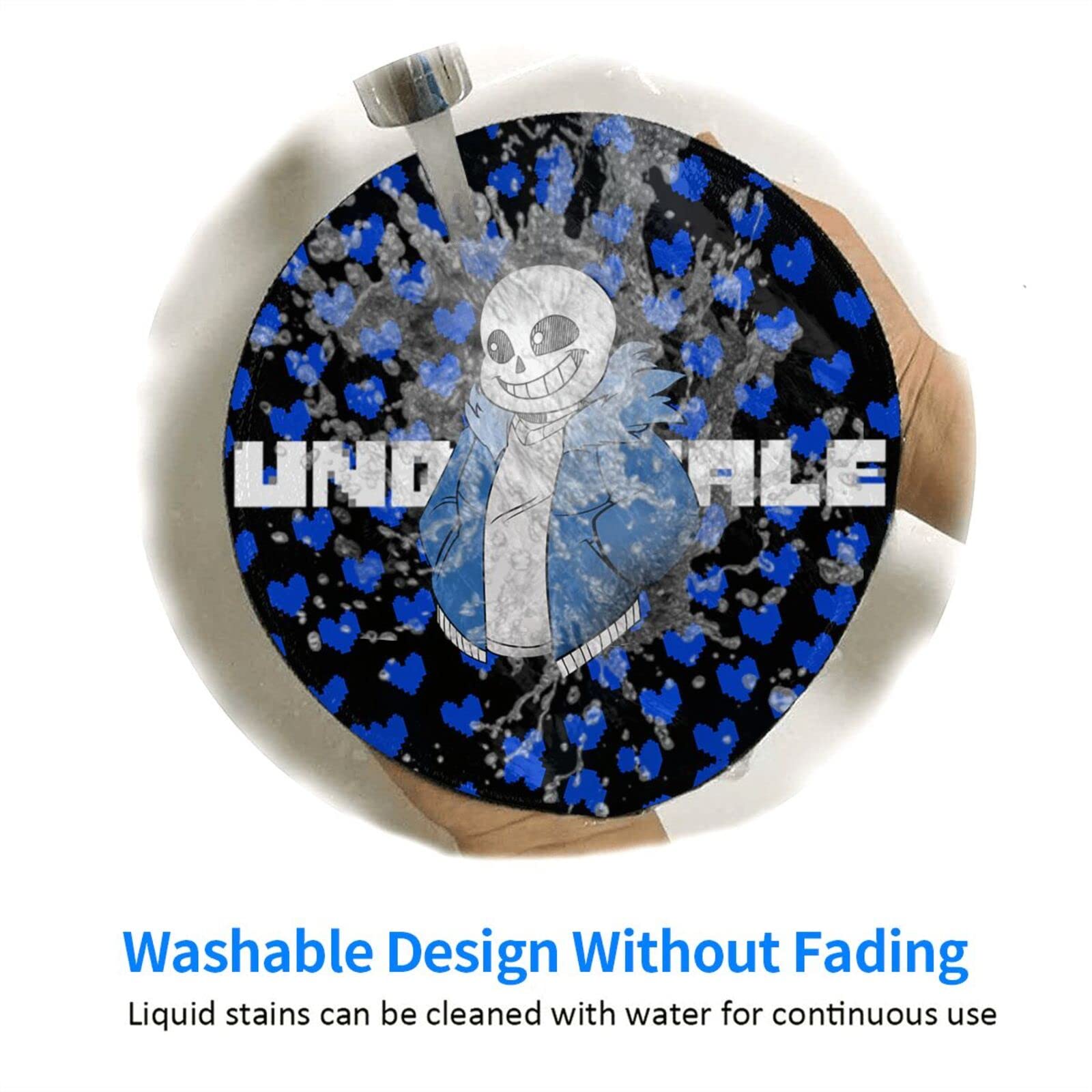 Undertale-Sans Mouse Pad,Creative Custom Non-Slip Mouse Mat Round Mouse ...