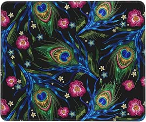 Amazon.com: Peacock Square Mousepads Womens Mouse Pad Non-Slip Rubber ...