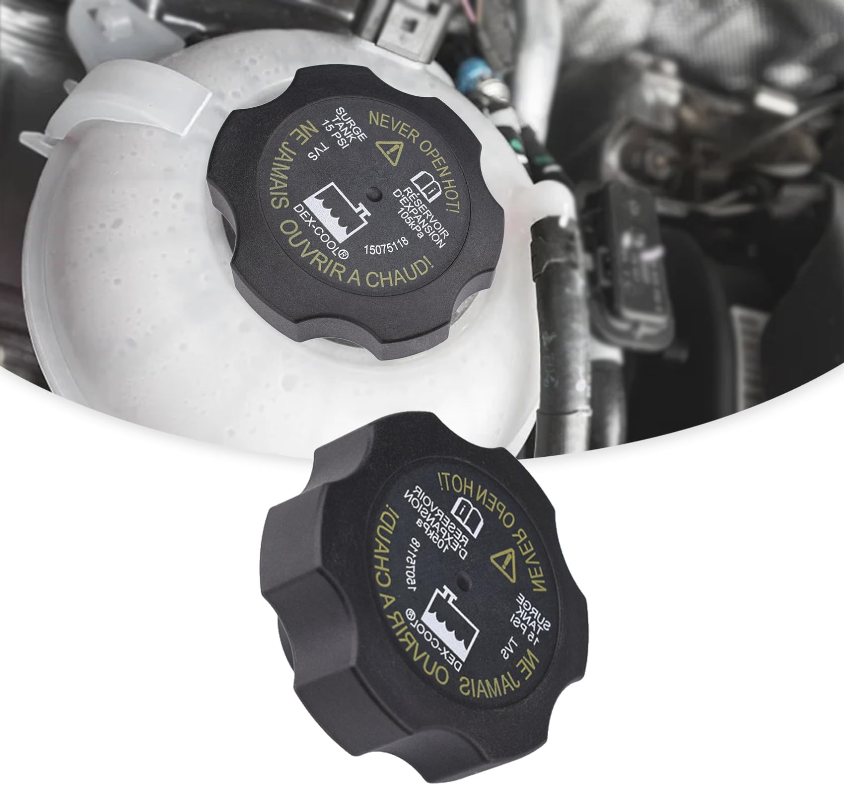Amazon.com: Car Radiator Coolant Reservoir Cap, Engine Coolant Cap ...