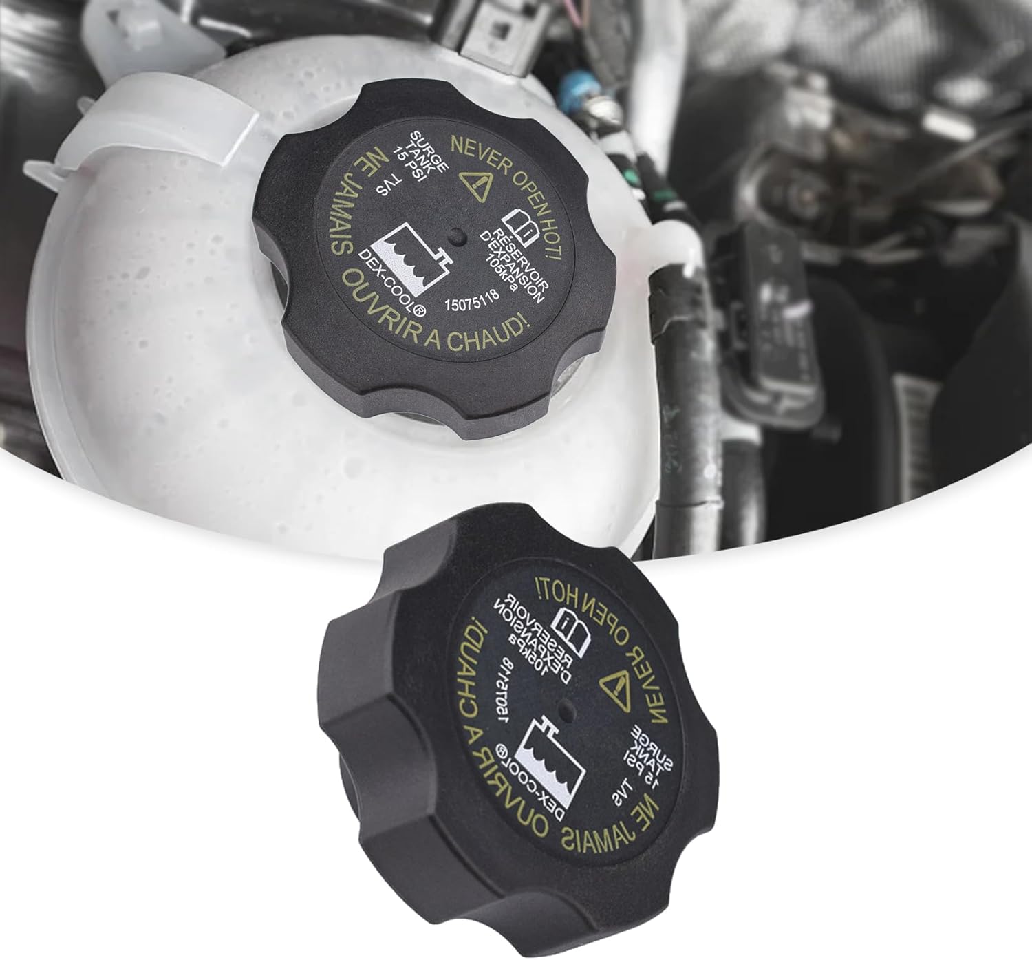 Amazon.com: Middrivr Radiator Surge Tank Cap, Radiator Cap Replacement ...